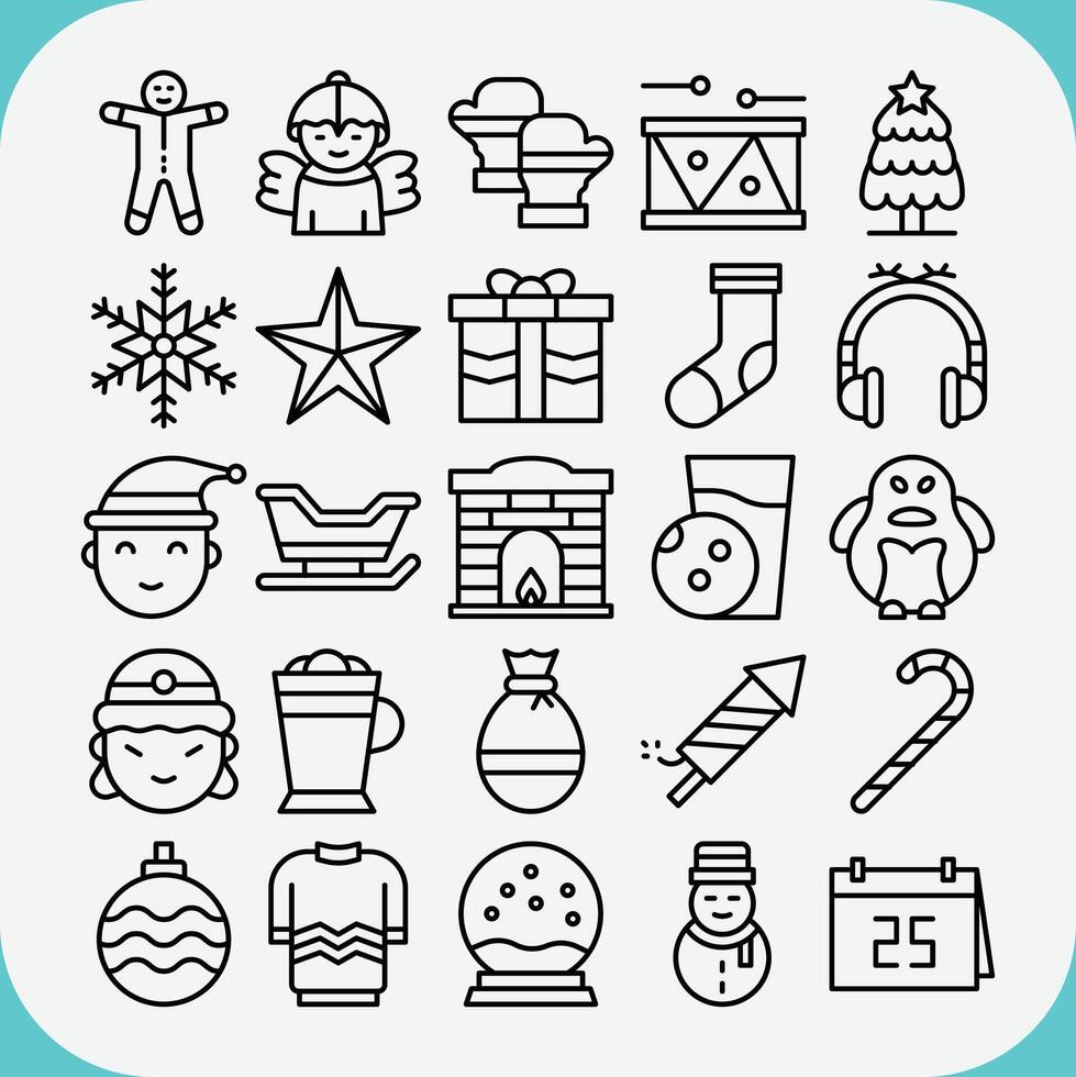 CHRISTMAS ICON PACKS 47450861 Vector Art at Vecteezy
