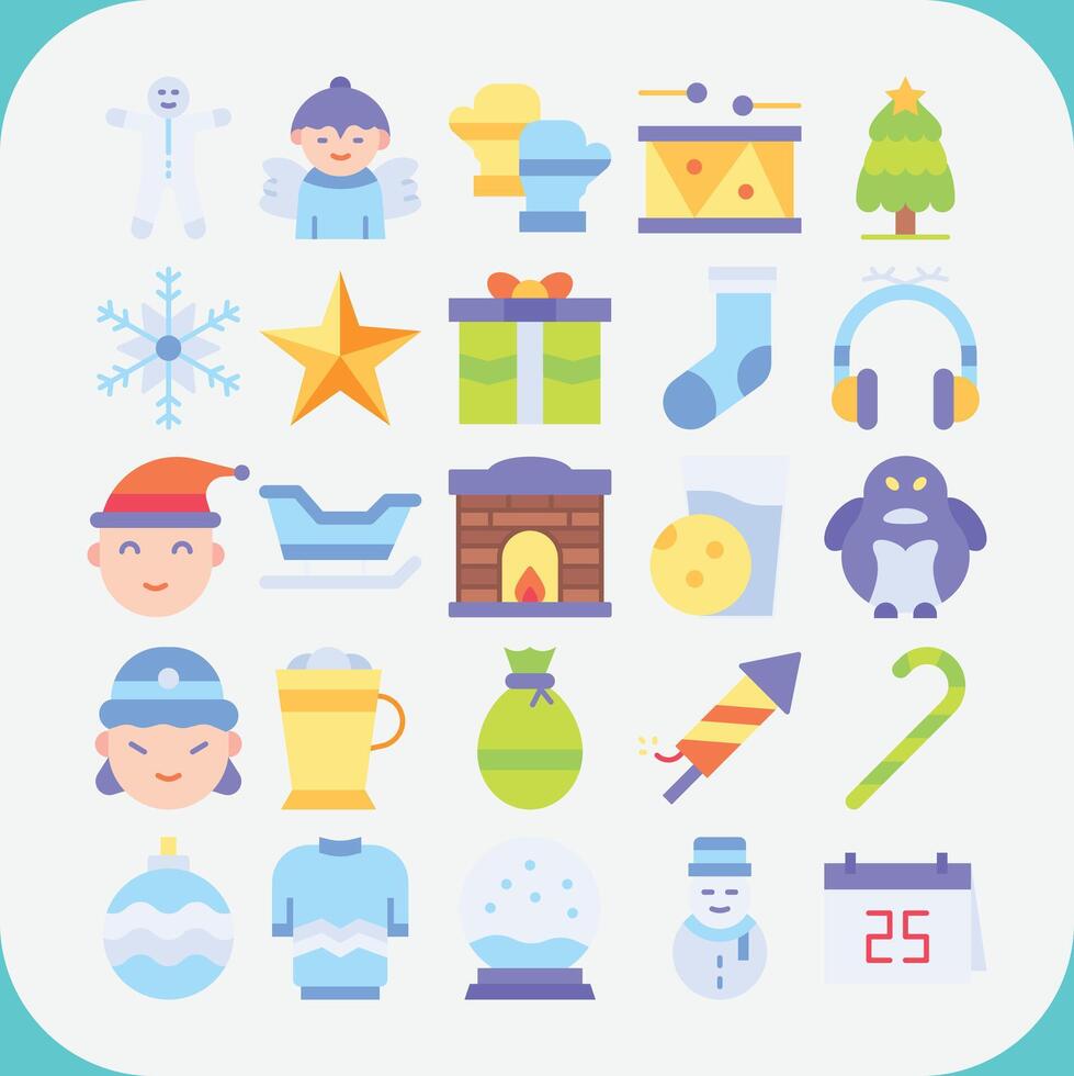 CHRISTMAS ICON PACKS 47450869 Vector Art at Vecteezy