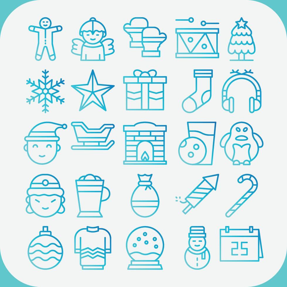 CHRISTMAS ICON PACKS 47450914 Vector Art at Vecteezy