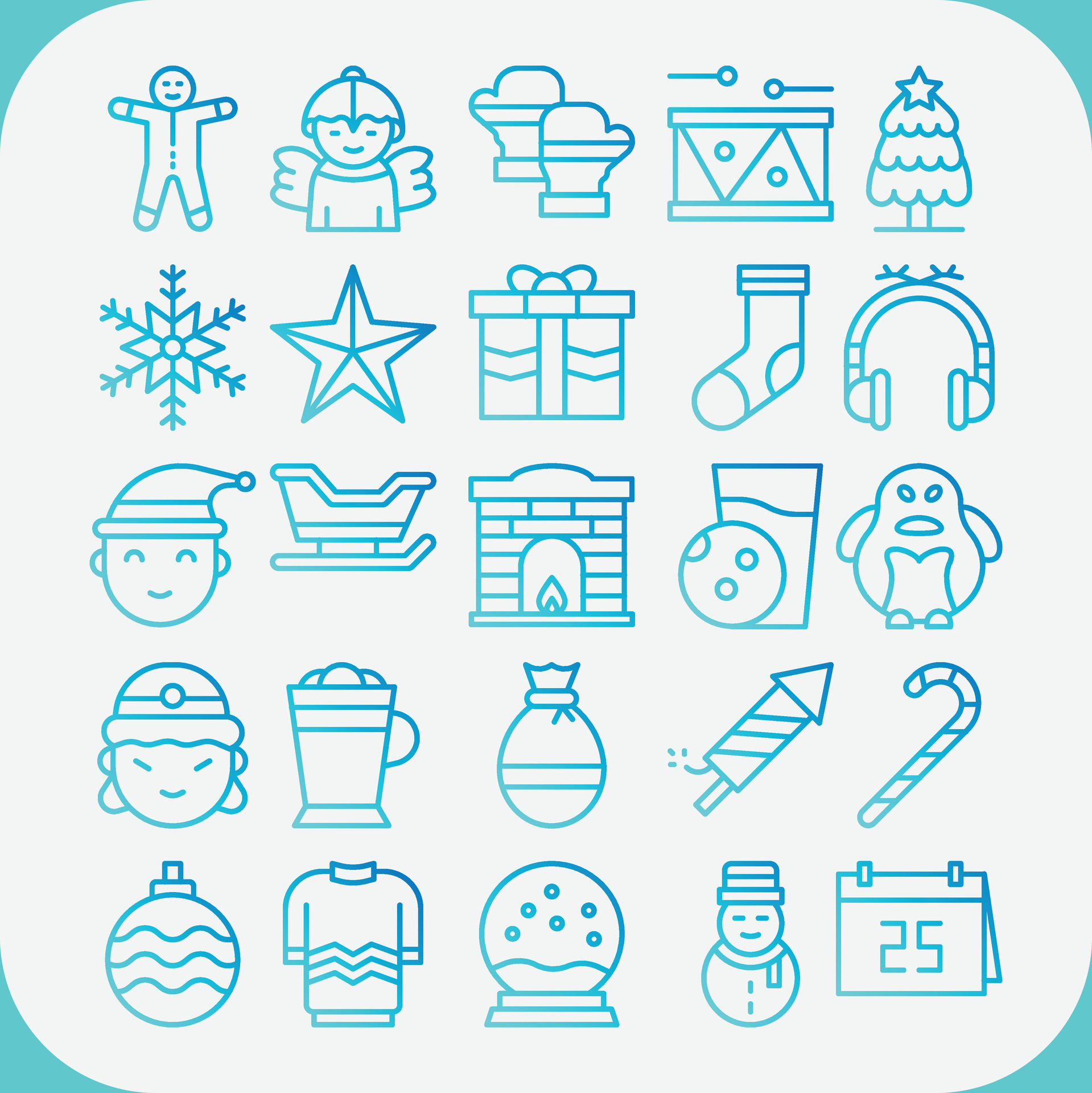 CHRISTMAS ICON PACKS 47450914 Vector Art at Vecteezy