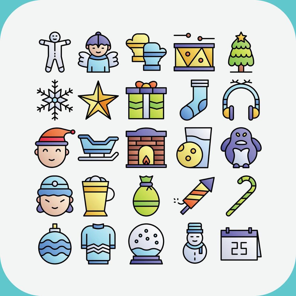 CHRISTMAS ICON PACKS 47450916 Vector Art at Vecteezy