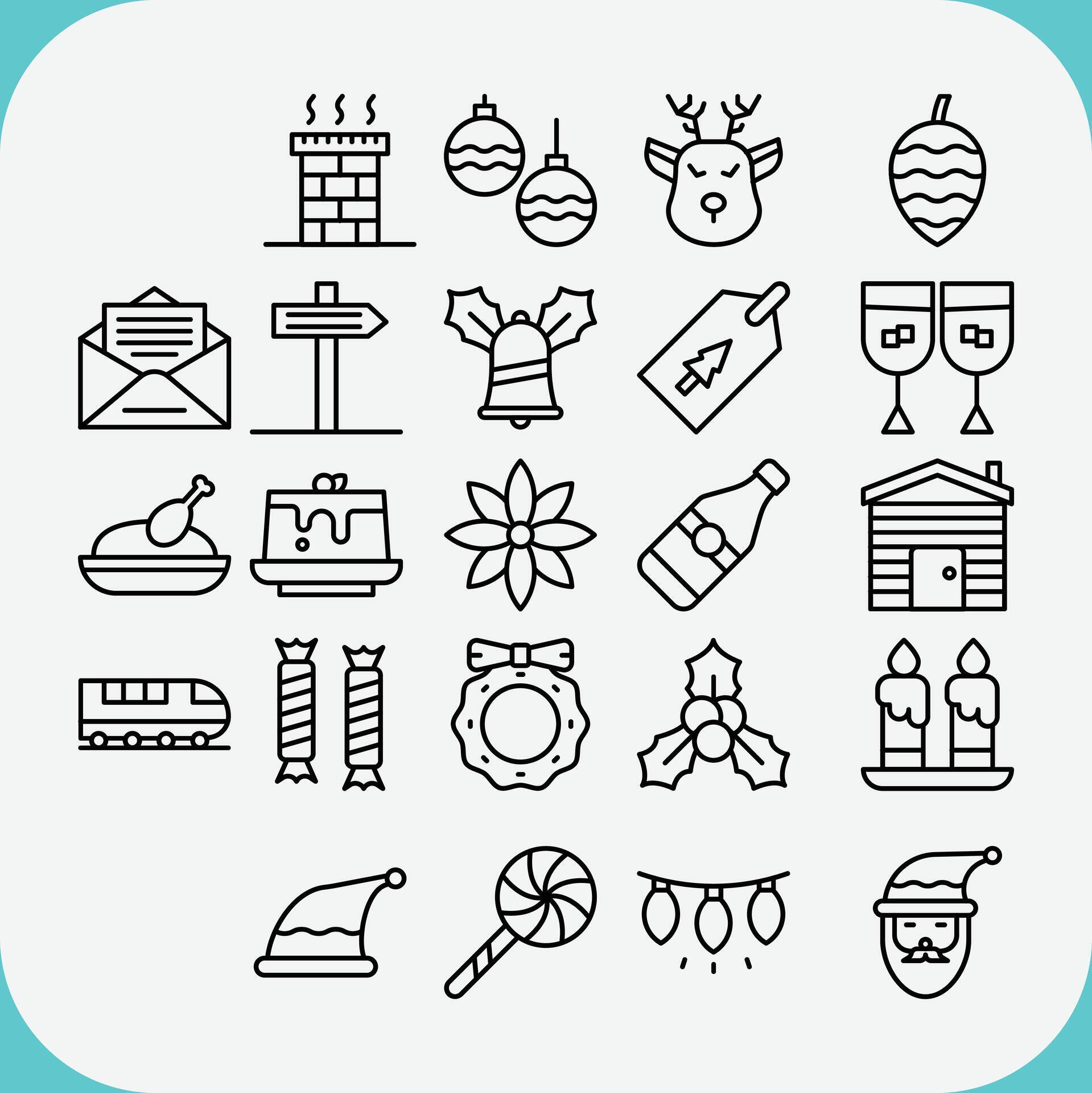 CHRISTMAS ICON PACKS 47450917 Vector Art at Vecteezy