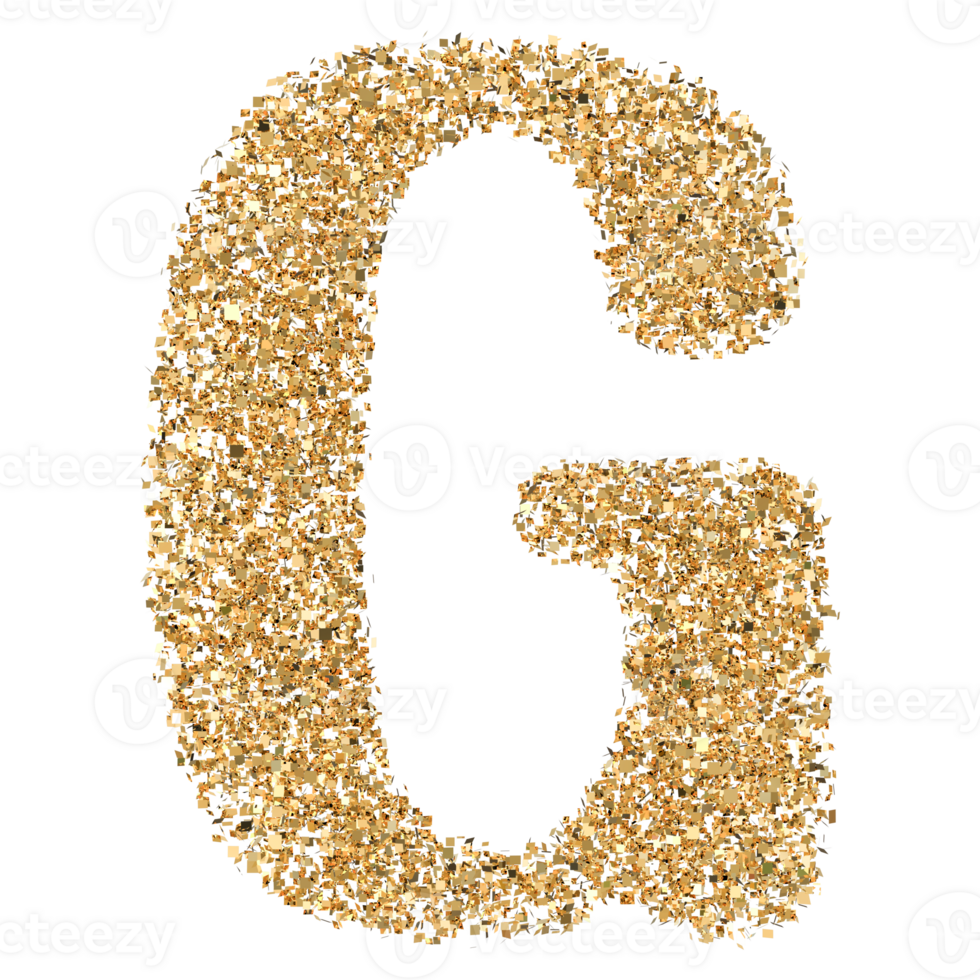 Gradient Glitter Font Letter G uppercase 47451092 PNG