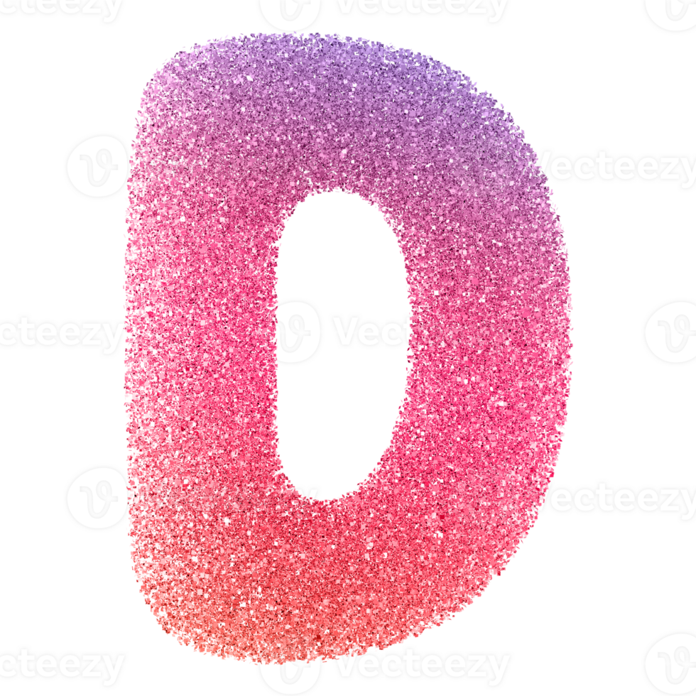 Gradient Glitter Font Letter D uppercase 47451404 PNG