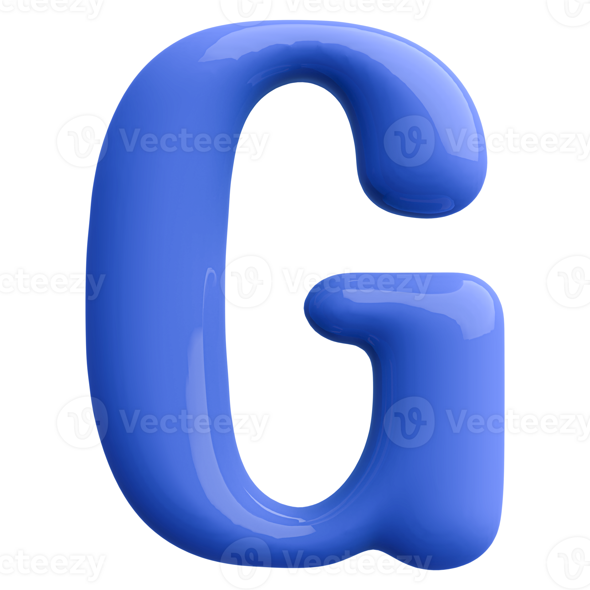 Blue 3D Bubble Font Letter G uppercase 47451407 PNG