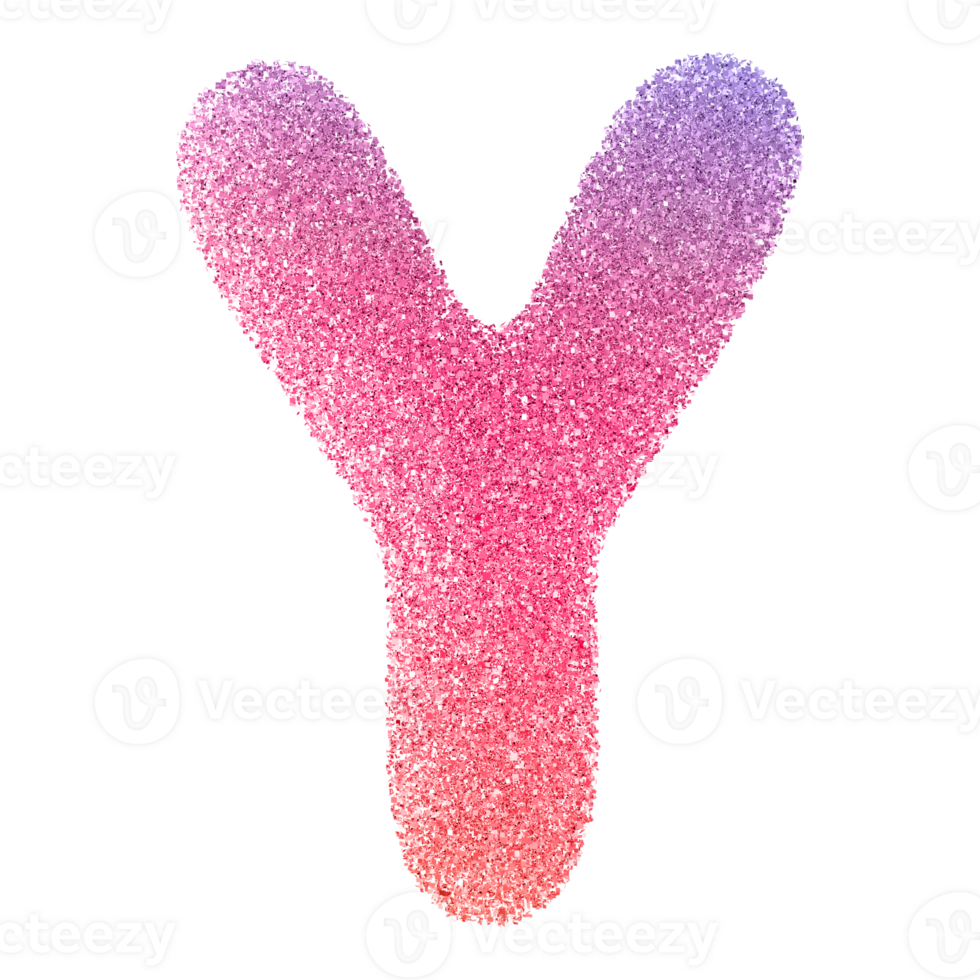 Gradient Glitter Font Letter Y uppercase 47451454 PNG
