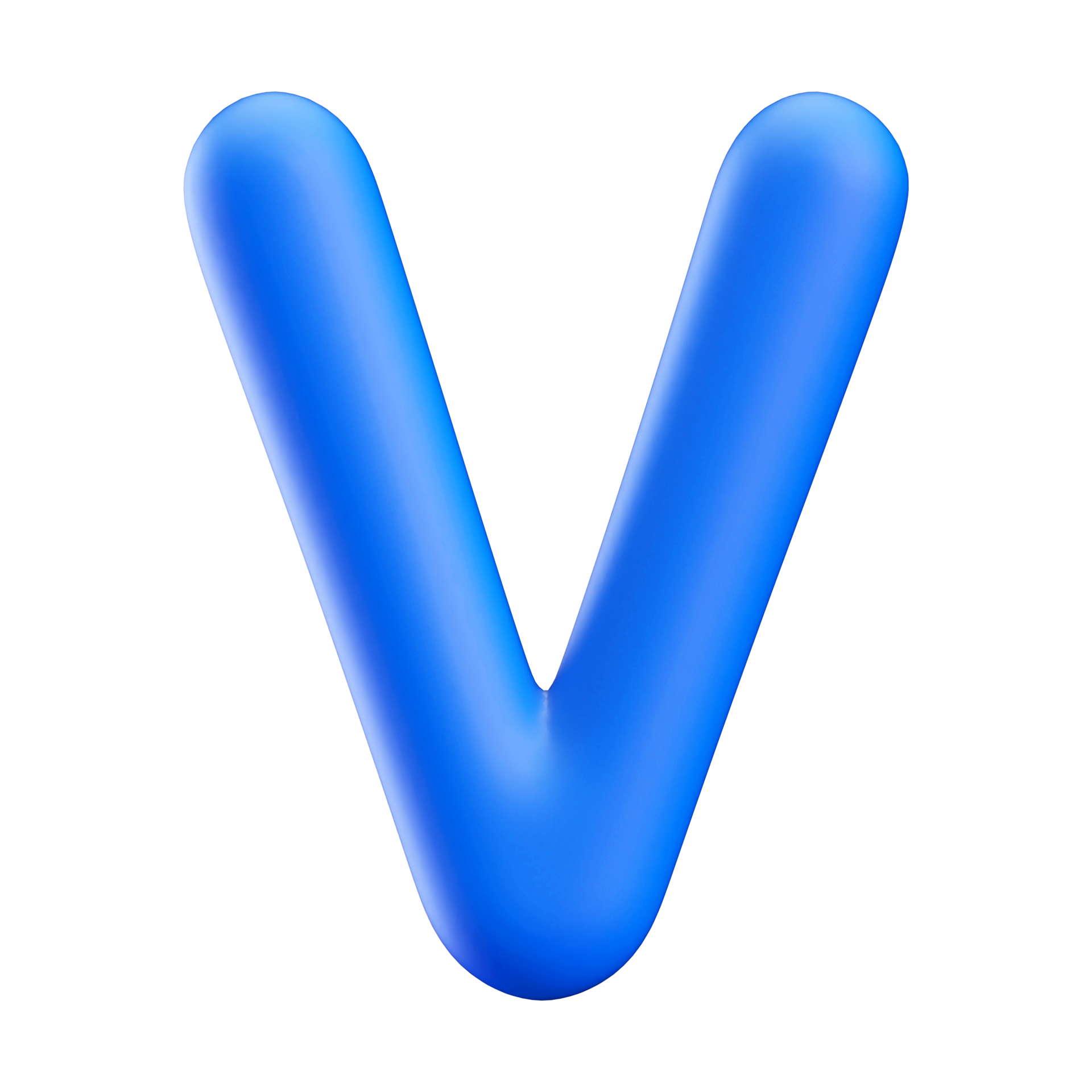 azul 3d burbuja fuente letra v mayúscula 47451576 PNG