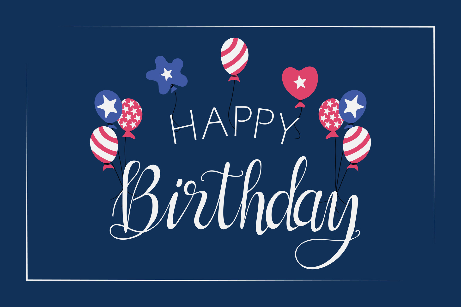 Patriotic American birthday greeting card 47452641 Vector Art at Vecteezy