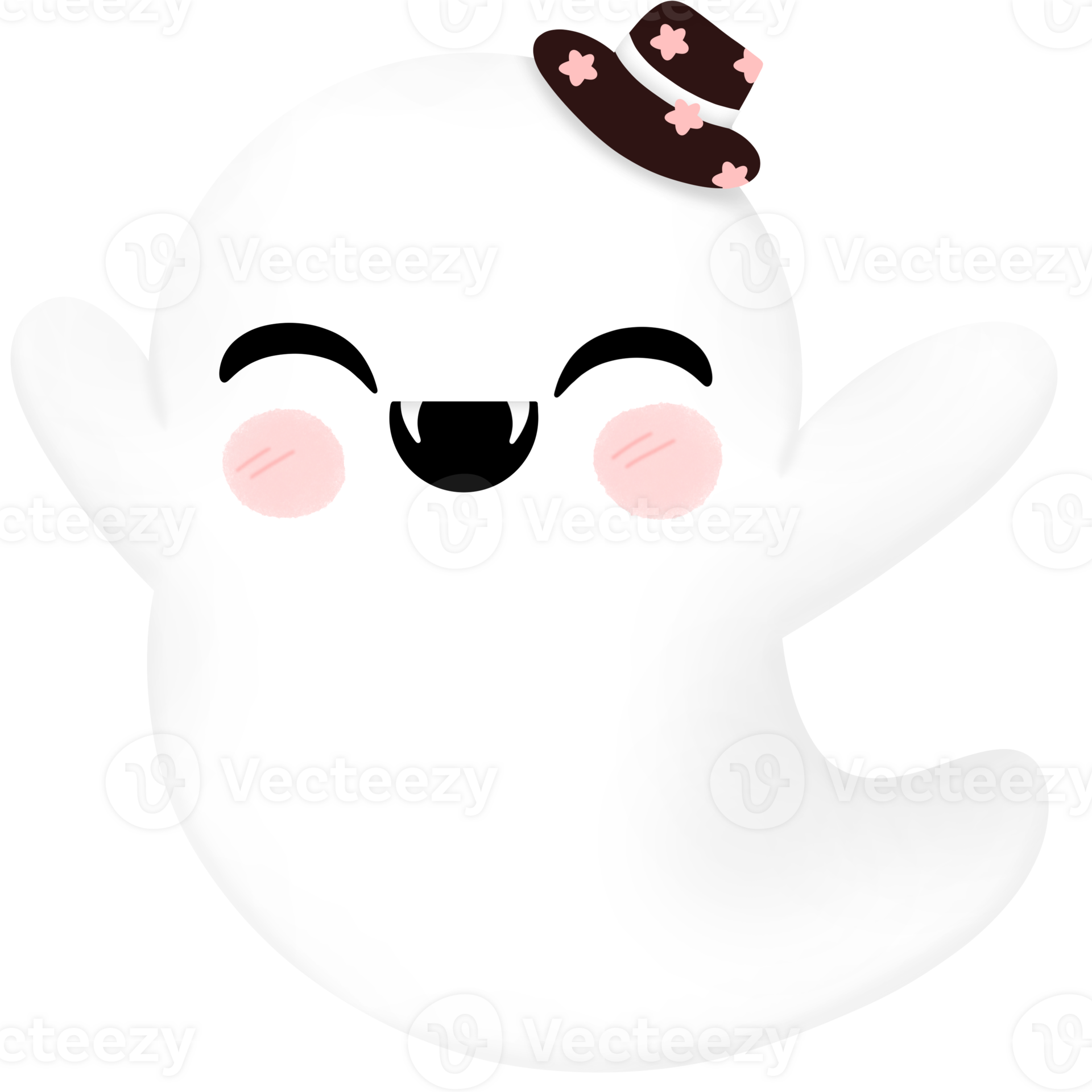 Cute Ghost Halloween 47459046 Png