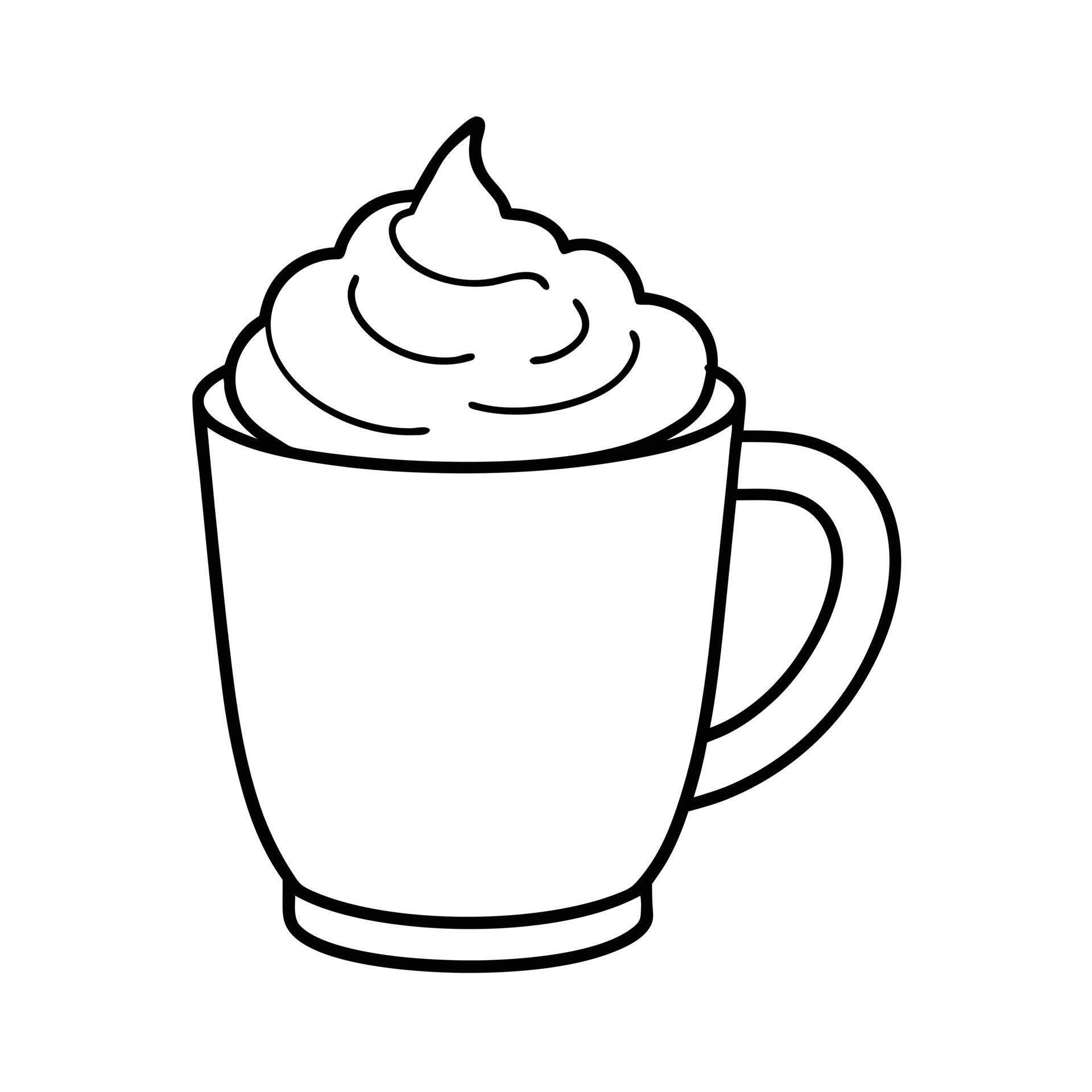 Drinks coloring pages for coloring book 47463660 Vector Art at Vecteezy