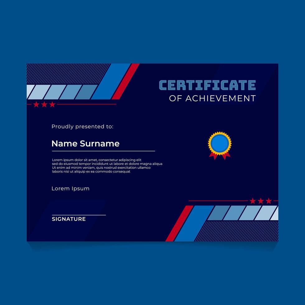 Abstract Geometric Certificate Template Design 47464361 Vector Art At