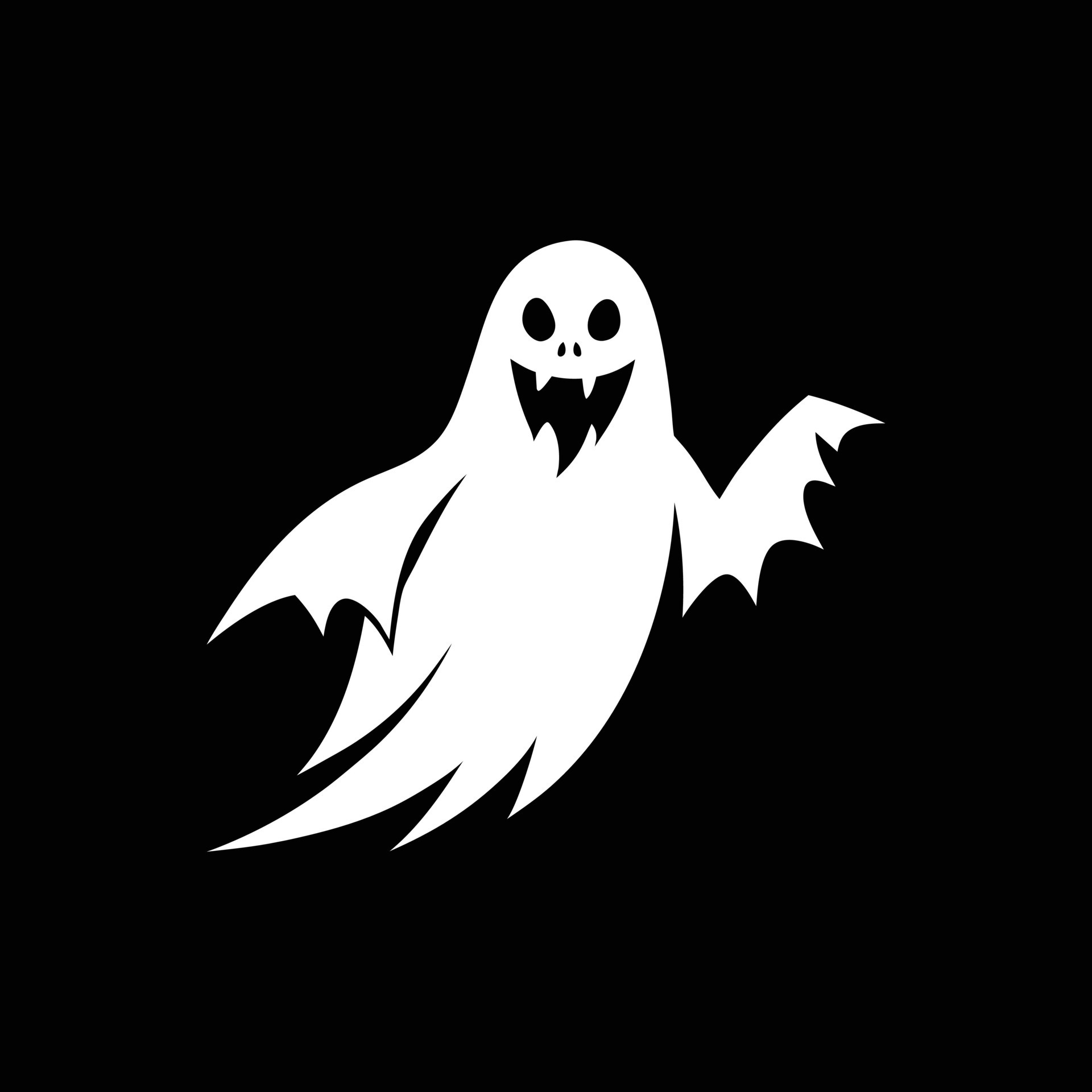 Ghost Halloween Silhouette Black And White Halloween Ghost Collection