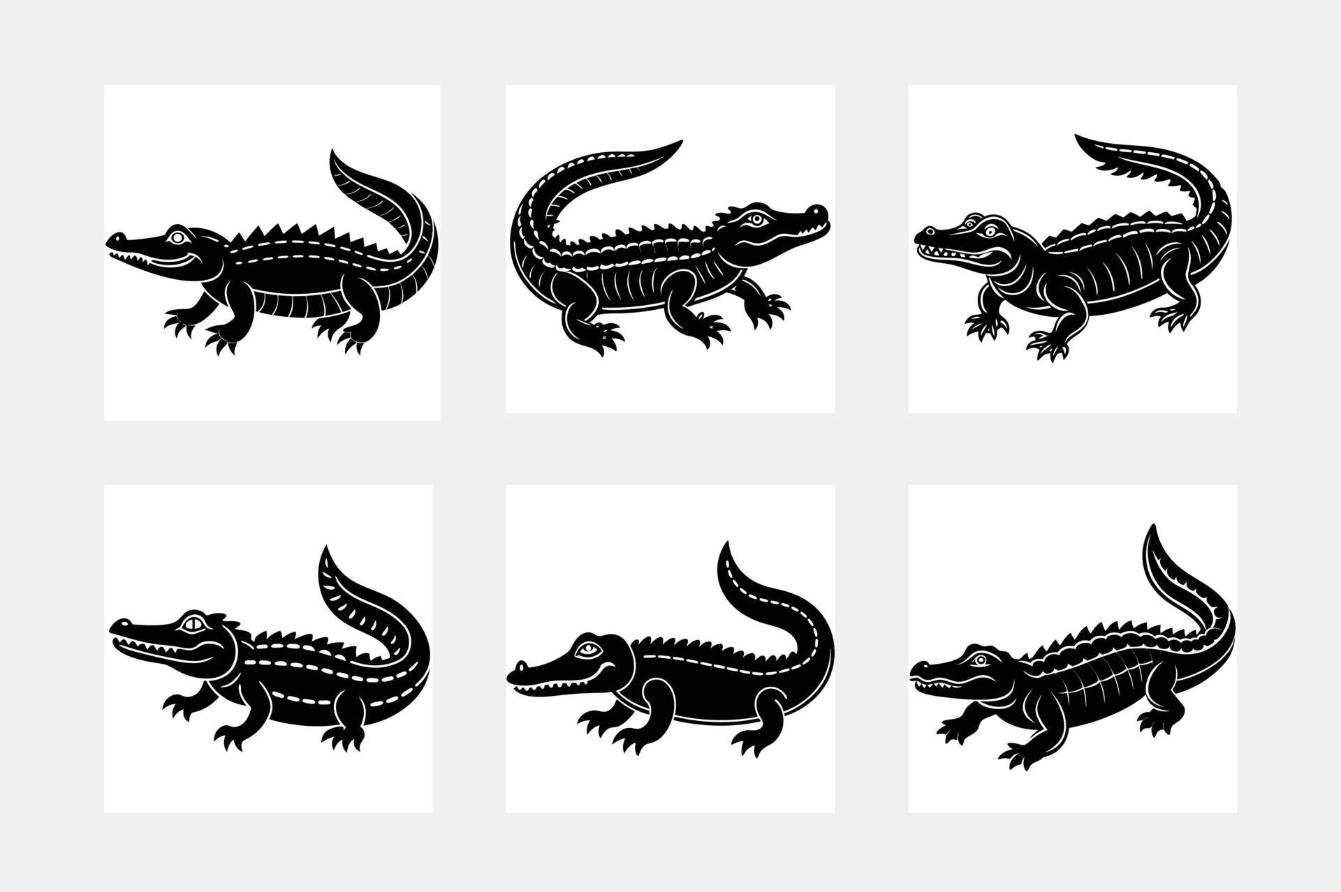 Alligator illustration bundle 47466689 Vector Art at Vecteezy