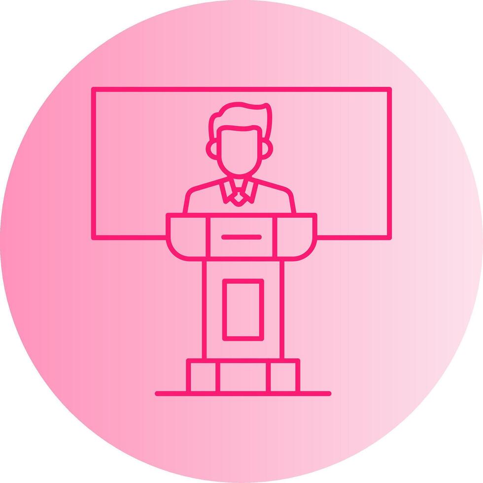 Lecture Gradient Circle Icon 47474571 Vector Art At Vecteezy