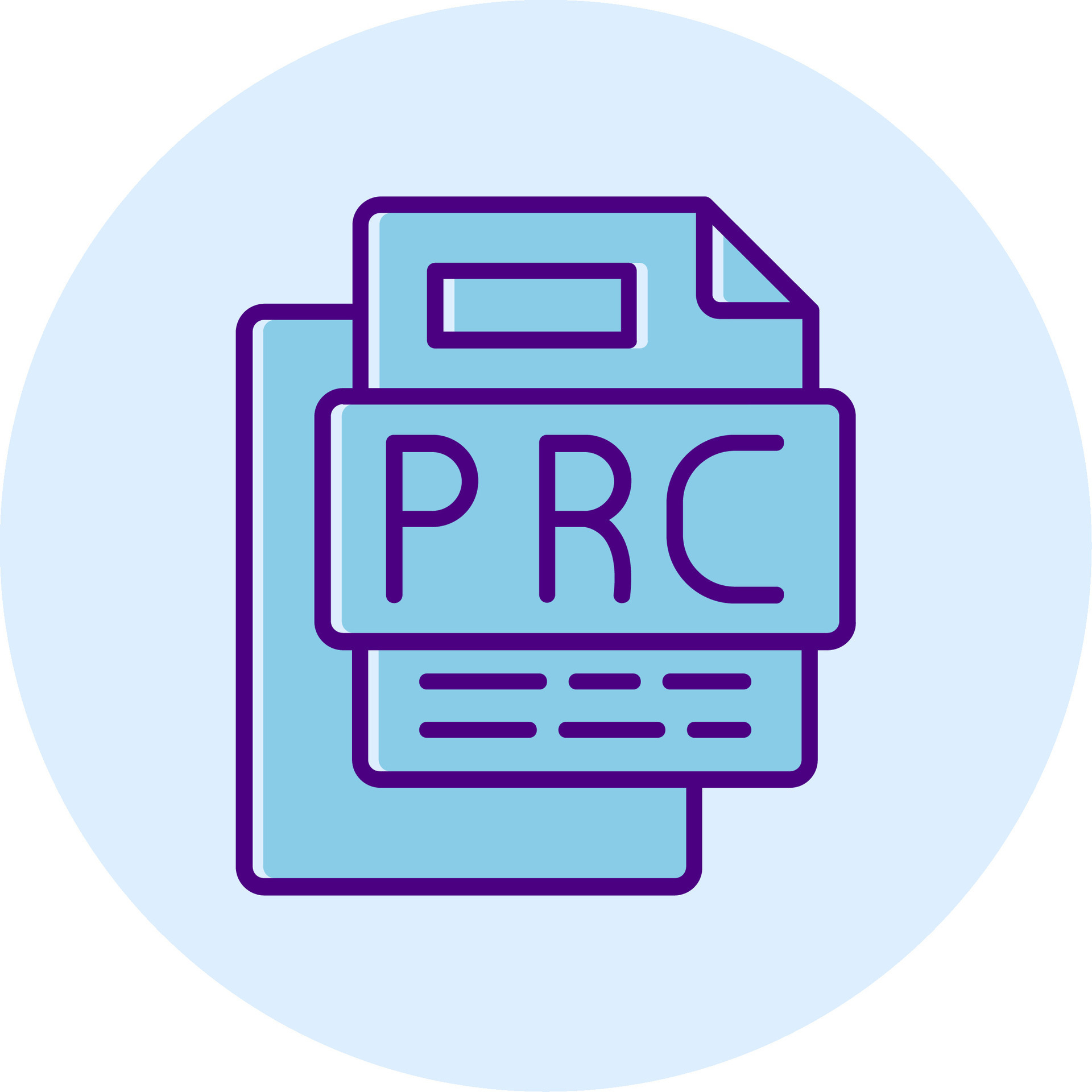 Prc File Line Dual Tone Circle Icon 47477488 Vector Art At Vecteezy