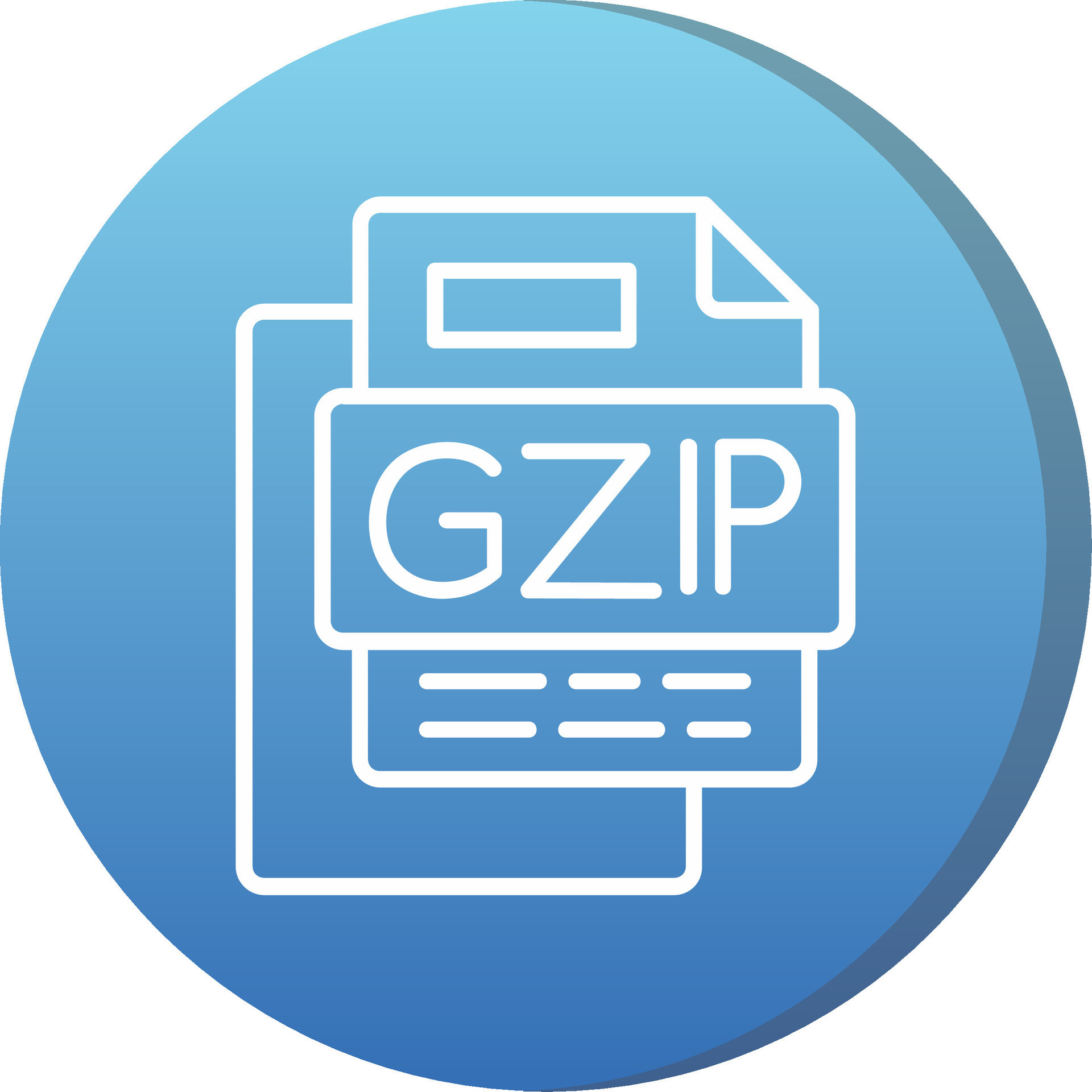 GZIP File Long Shadow Circle Icon 47479411 Vector Art at Vecteezy