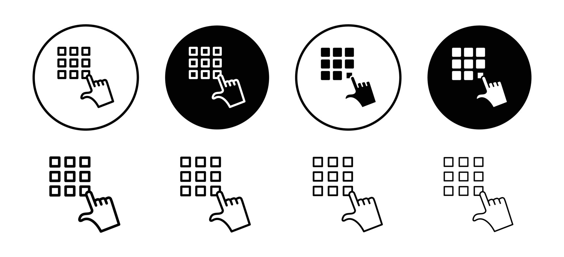 Code lock icon set collection for web 47483238 Vector Art at Vecteezy