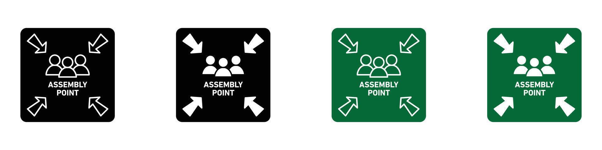 Assembly Point Icon Representing Emergency Gathering Locations 47483675 ...