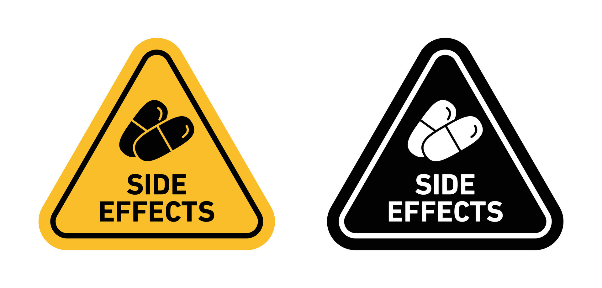 Side Effects Warning Sign Alert To Possible Side Effects In Specific Areas 47484201 Vector Art