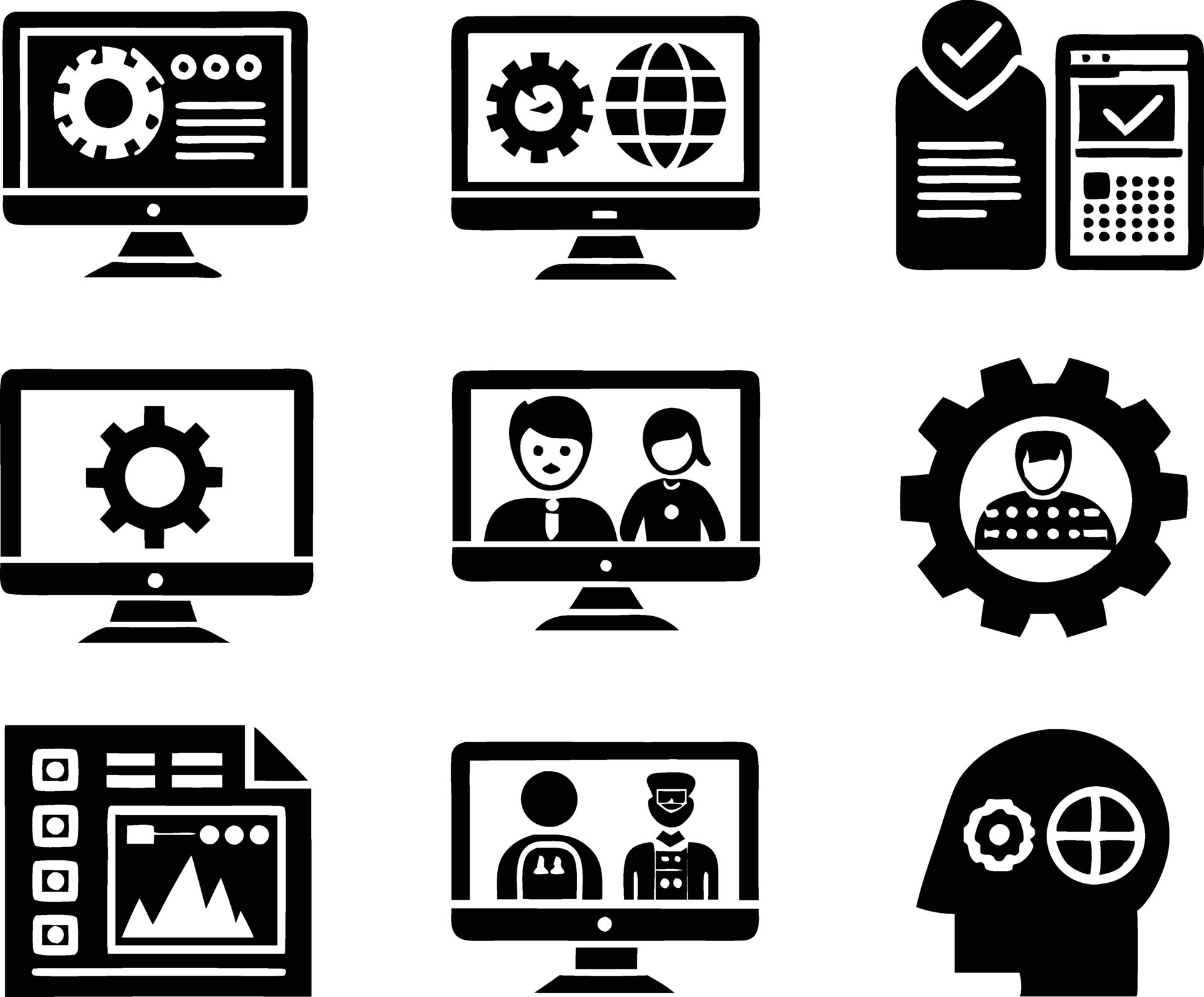 Set Of Programming Icon Illustration Computer Code Programming Software Technology
