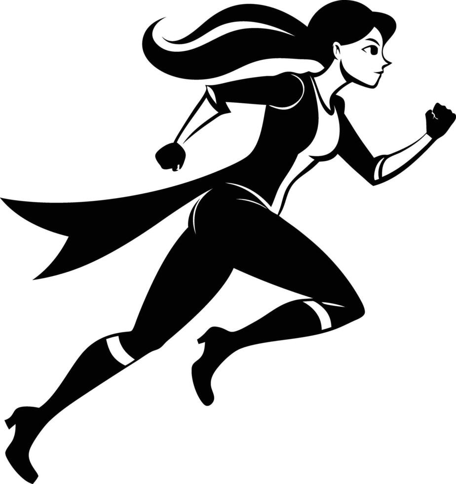 Person Running Clipart Black And White