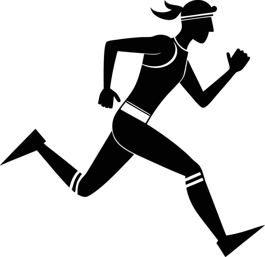 Illustration of a running man black and white 47488047 Vector Art at ...