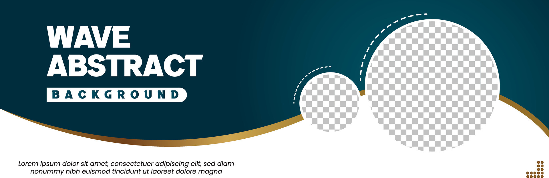 wave abstract background with two circles 47489989 Vector Art at Vecteezy