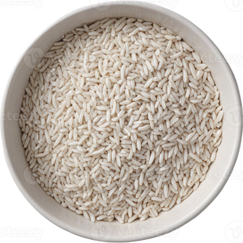 White rice circle shape in a ceramic dish 47490999 PNG