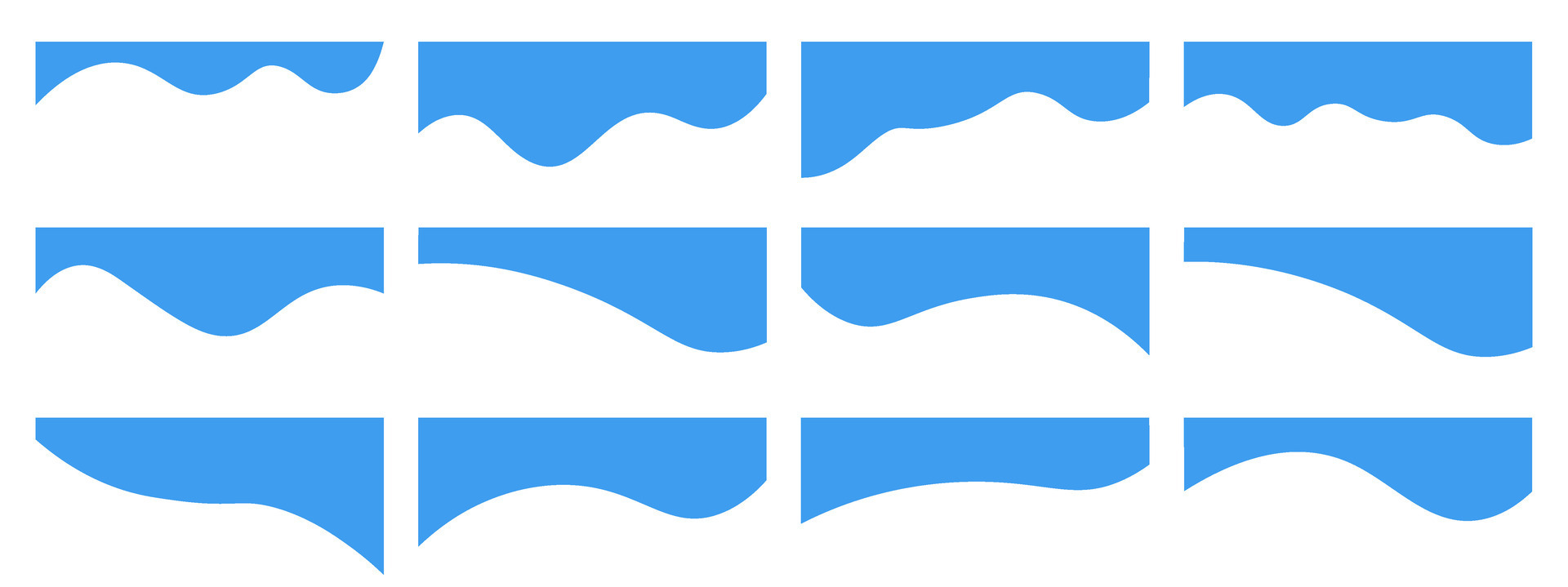 Collection Of Dividers Shape Templates Modern Separator Header For Website And App Curve Lines