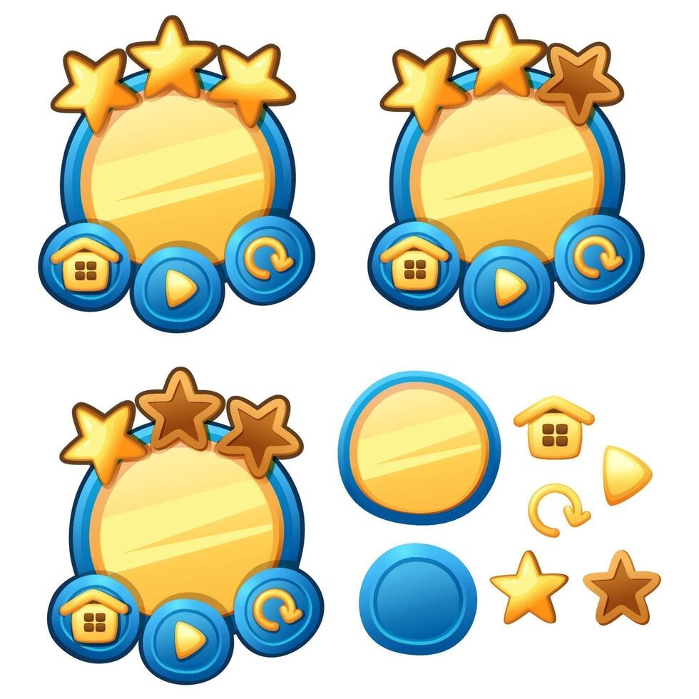 Home Menu Vector Game Template Gui Kit Interface Log In Page Elements 47495135 Vector Art At