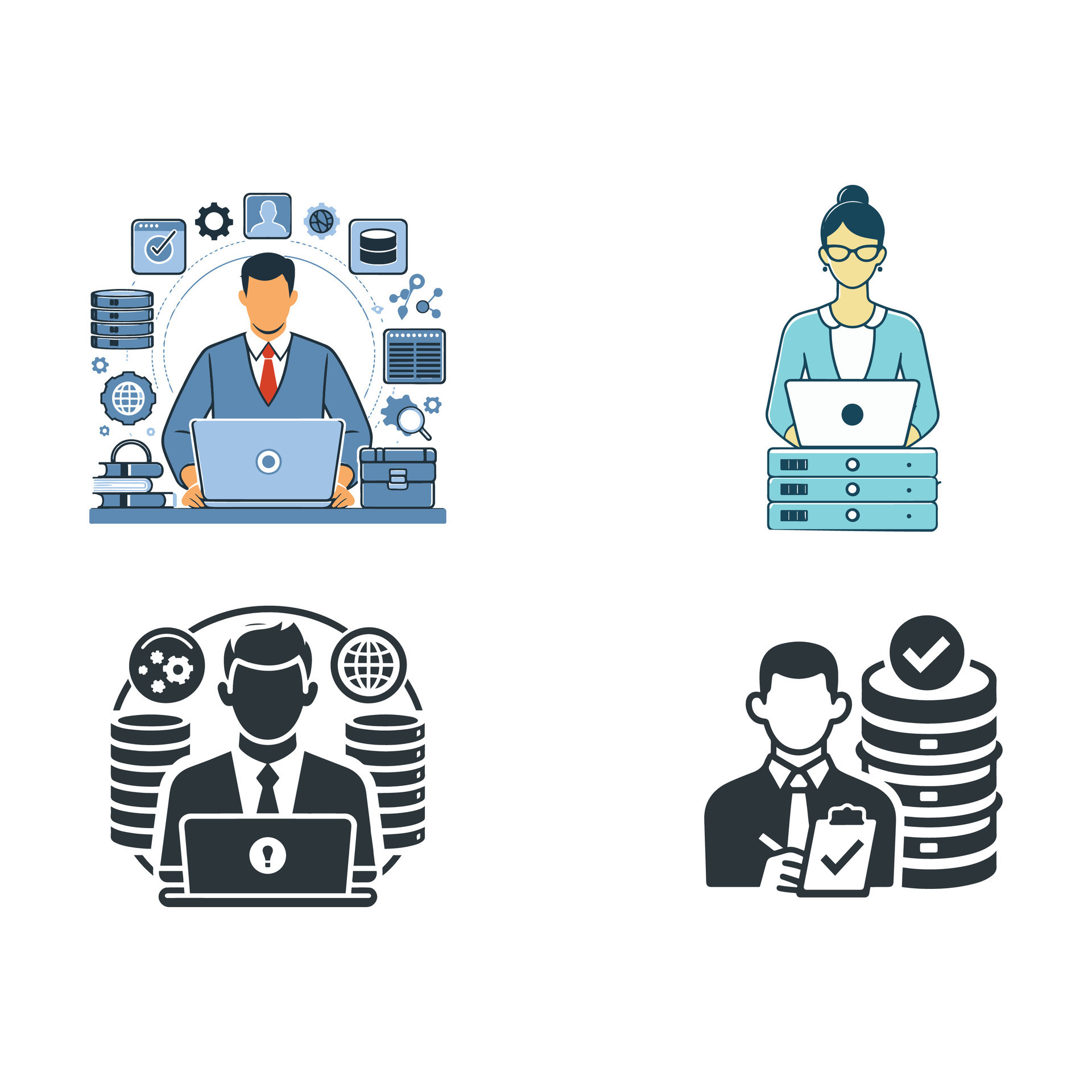 Database Administrator Logo set icon 47496220 Vector Art at Vecteezy Database Administrator Logo set icon 47496220 Vector Art at Vecteezy