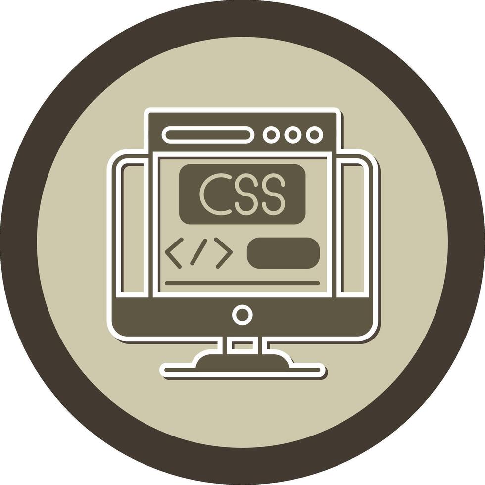 Css Sticker Circle Icon 47500767 Vector Art at Vecteezy