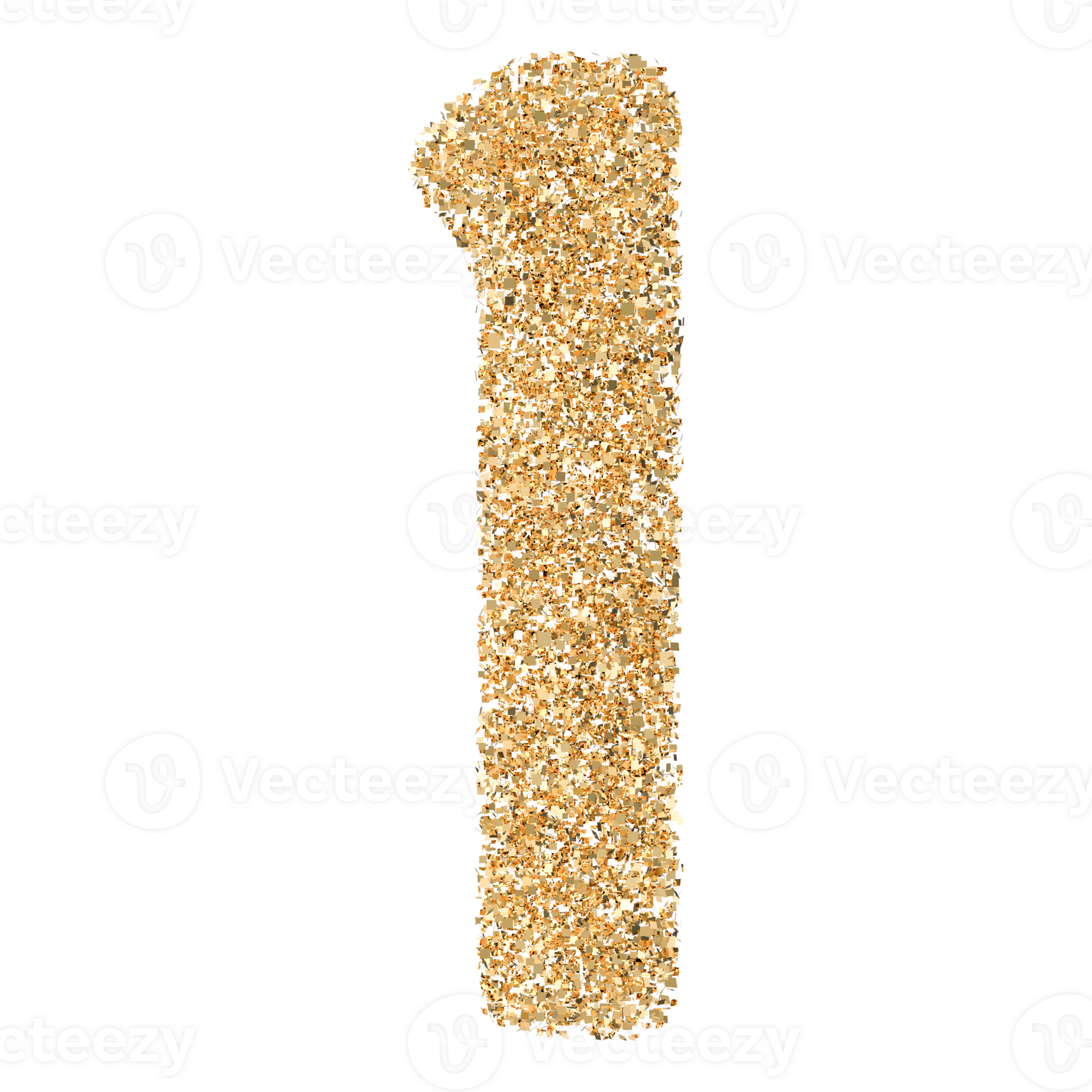 Gold Glitter Number 1 47504126 PNG