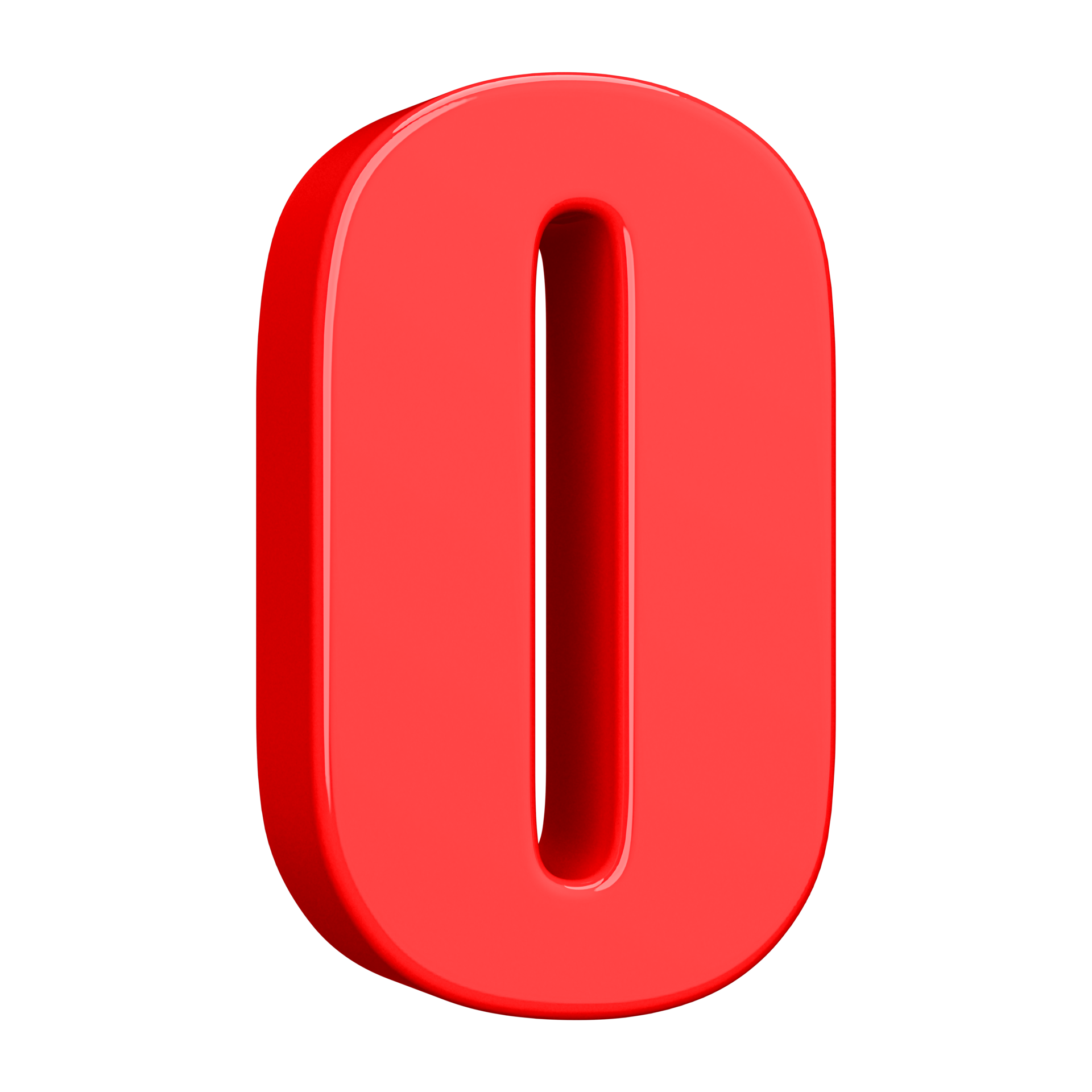 rojo 3d número 0 0 47504289 PNG