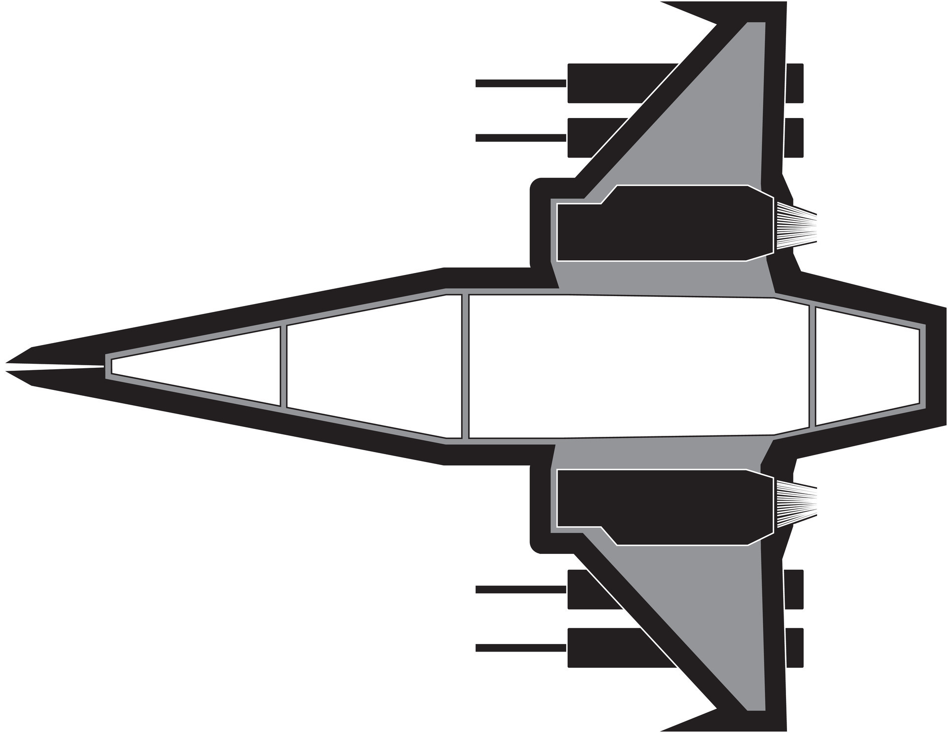 Basic Fighter ship 47508679 Vector Art at Vecteezy