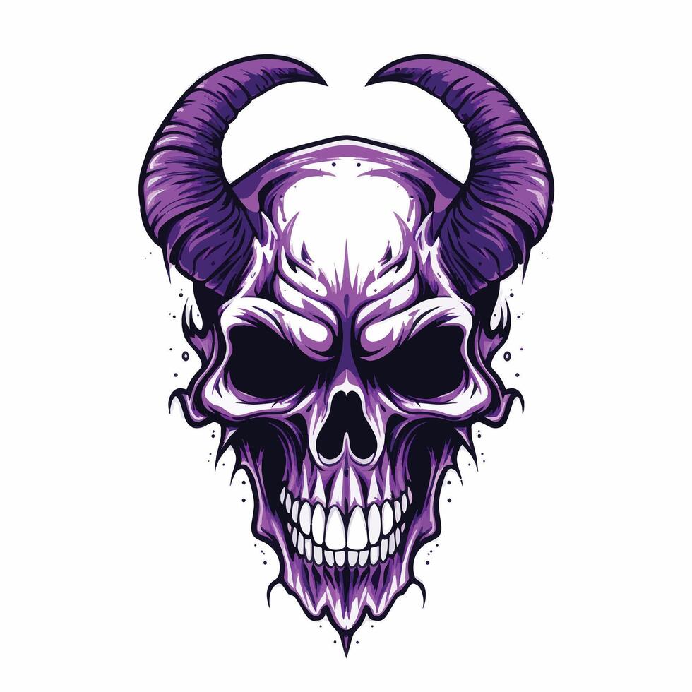 Demonic Gaze Zombie Evil Skull 47511645 Vector Art at Vecteezy