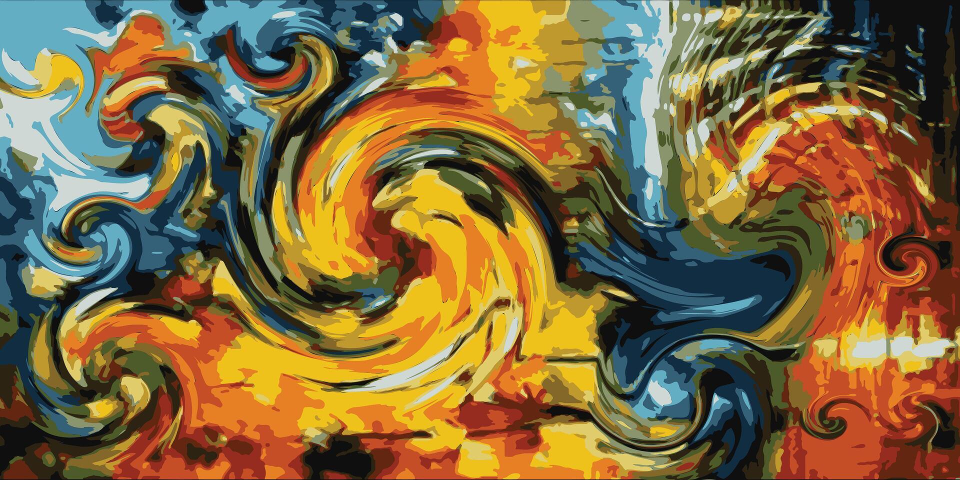 Abstract painting rainbow color. Abstract paintbrush multi color ...