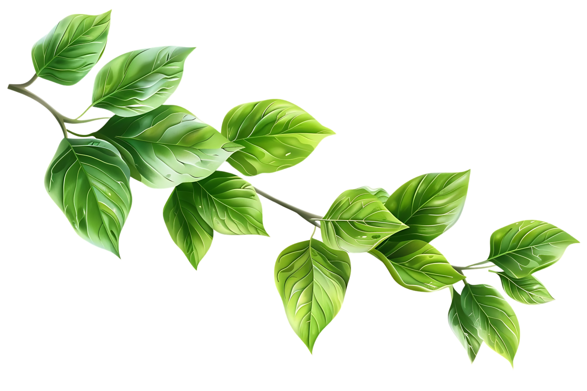 verde hojas rama ilustración 47522539 PNG