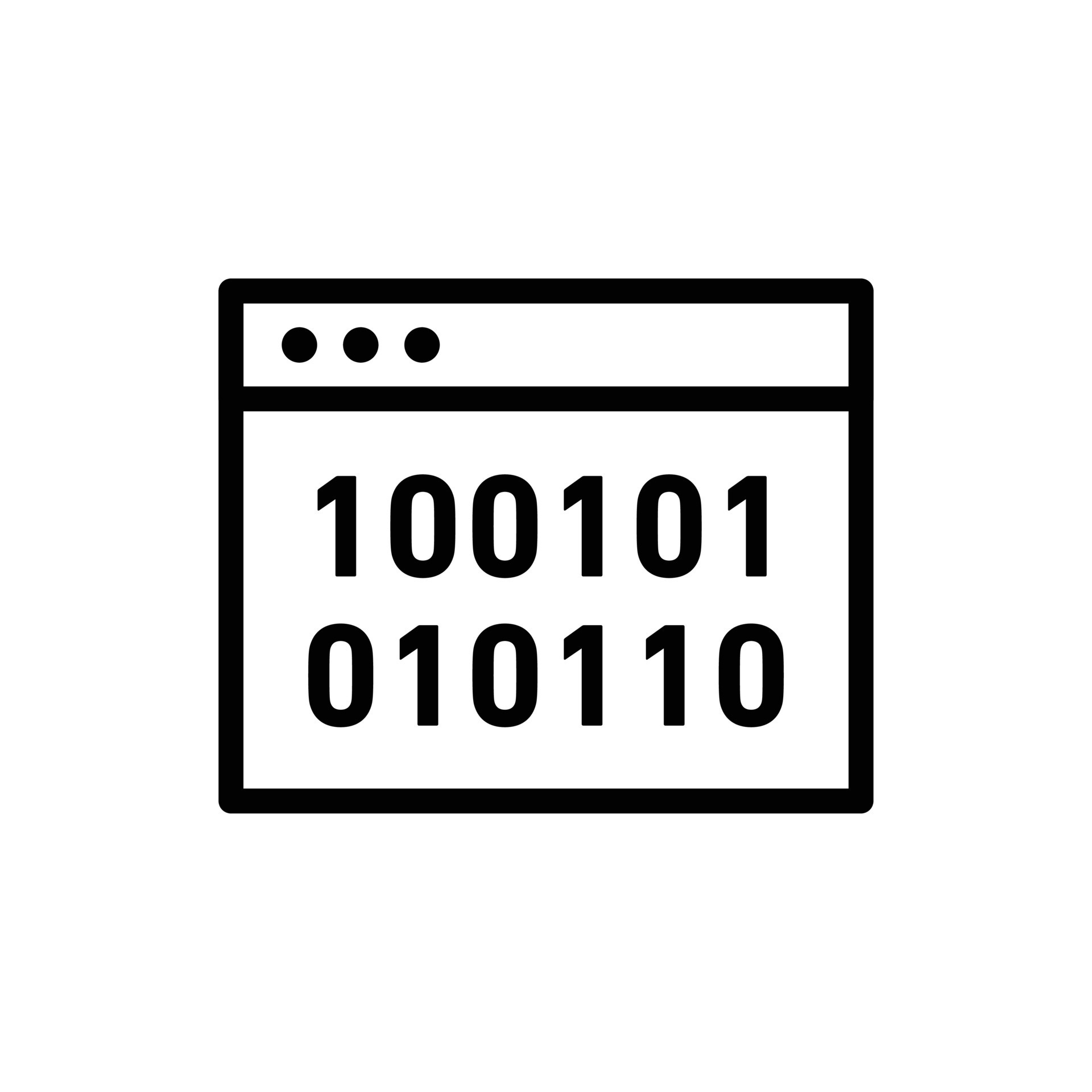 Binary Code Icon Perfect for Programming and Computer Science ...