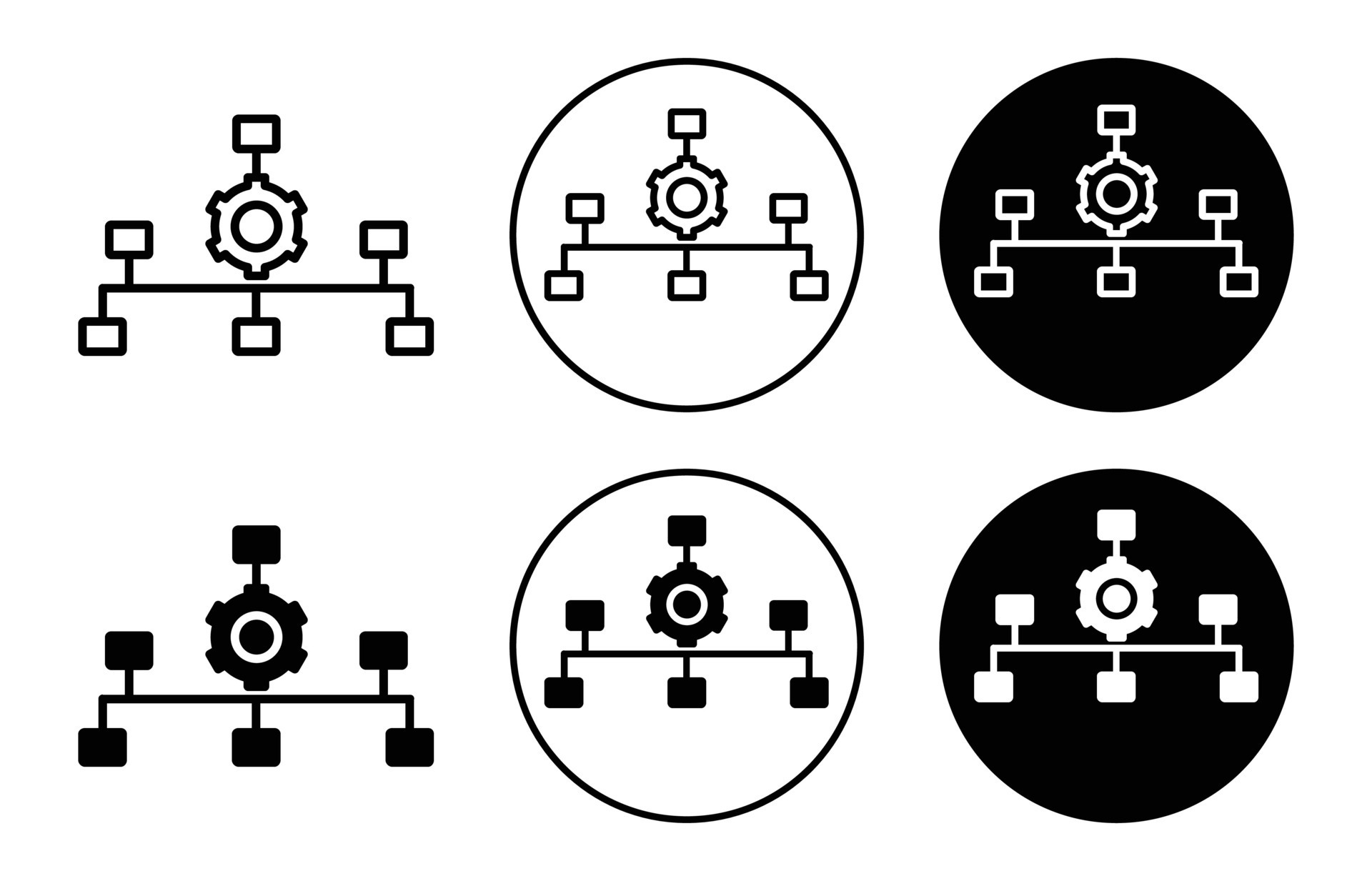 Hierarchical Structure Icon Logo Collection Set 47526363 Vector Art At Vecteezy