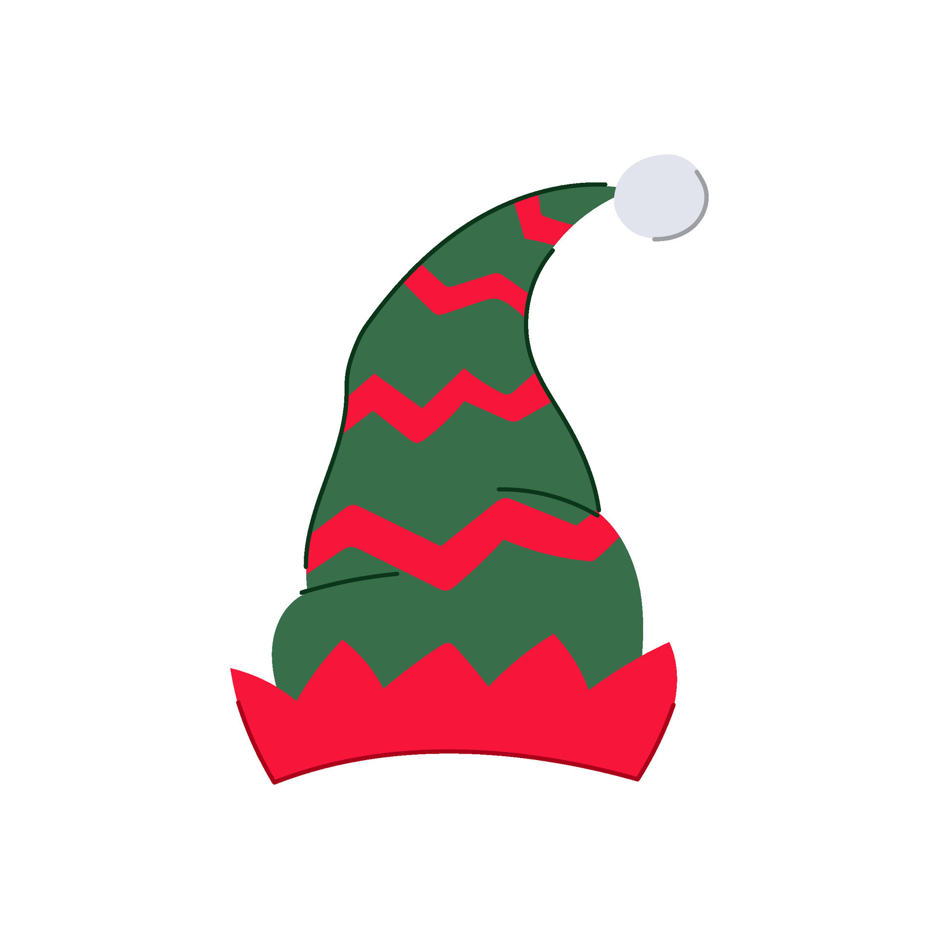 Red Elf Santa Hat Cartoon Illustration 47527045 Vector Art At Vecteezy