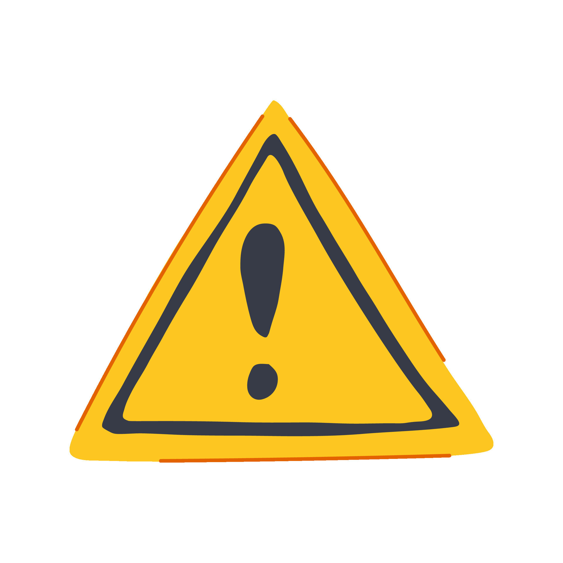 alert yellow warning sign cartoon illustration 47528042 Vector Art at ...