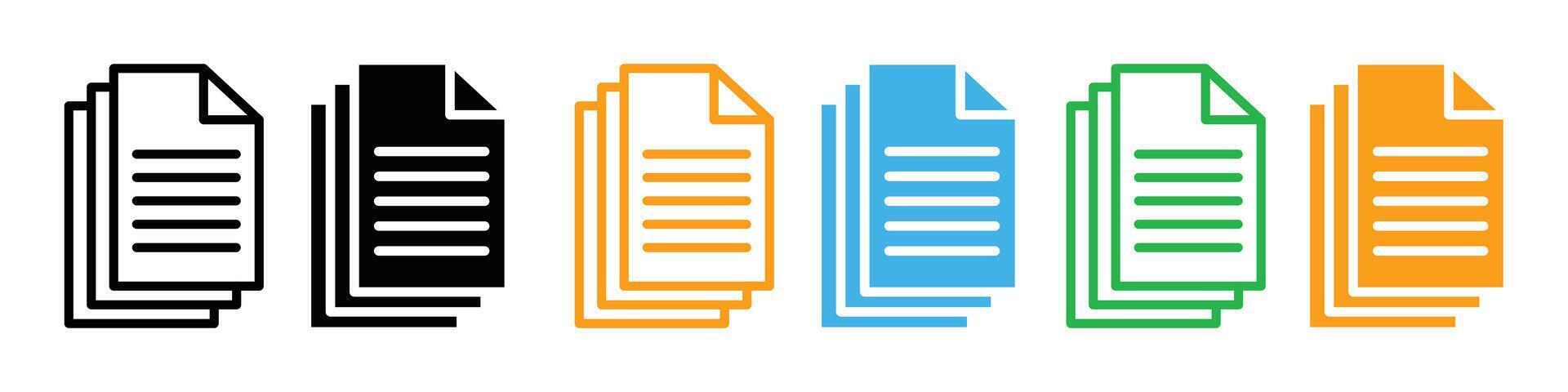 Office Documents Stack Icon Representing Bulk Paperwork and Files ...