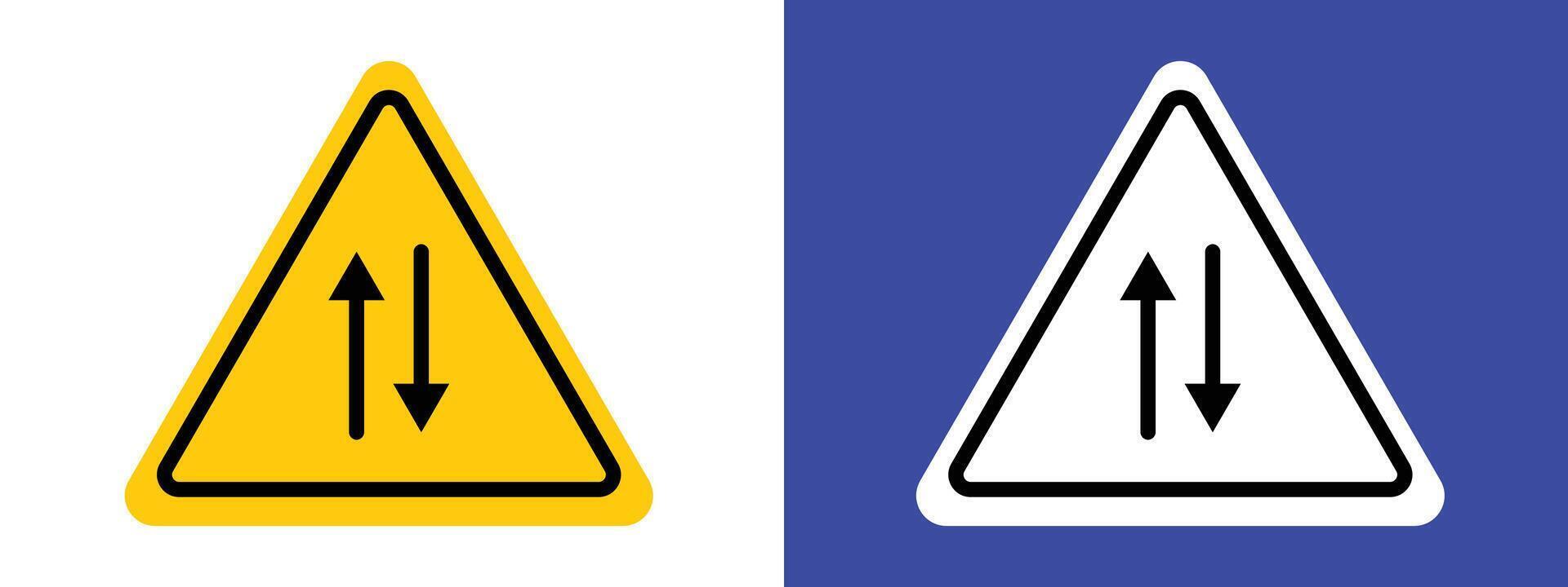 Dual Traffic Sign Enhance Road Safety with Two-Way Traffic Indicators ...