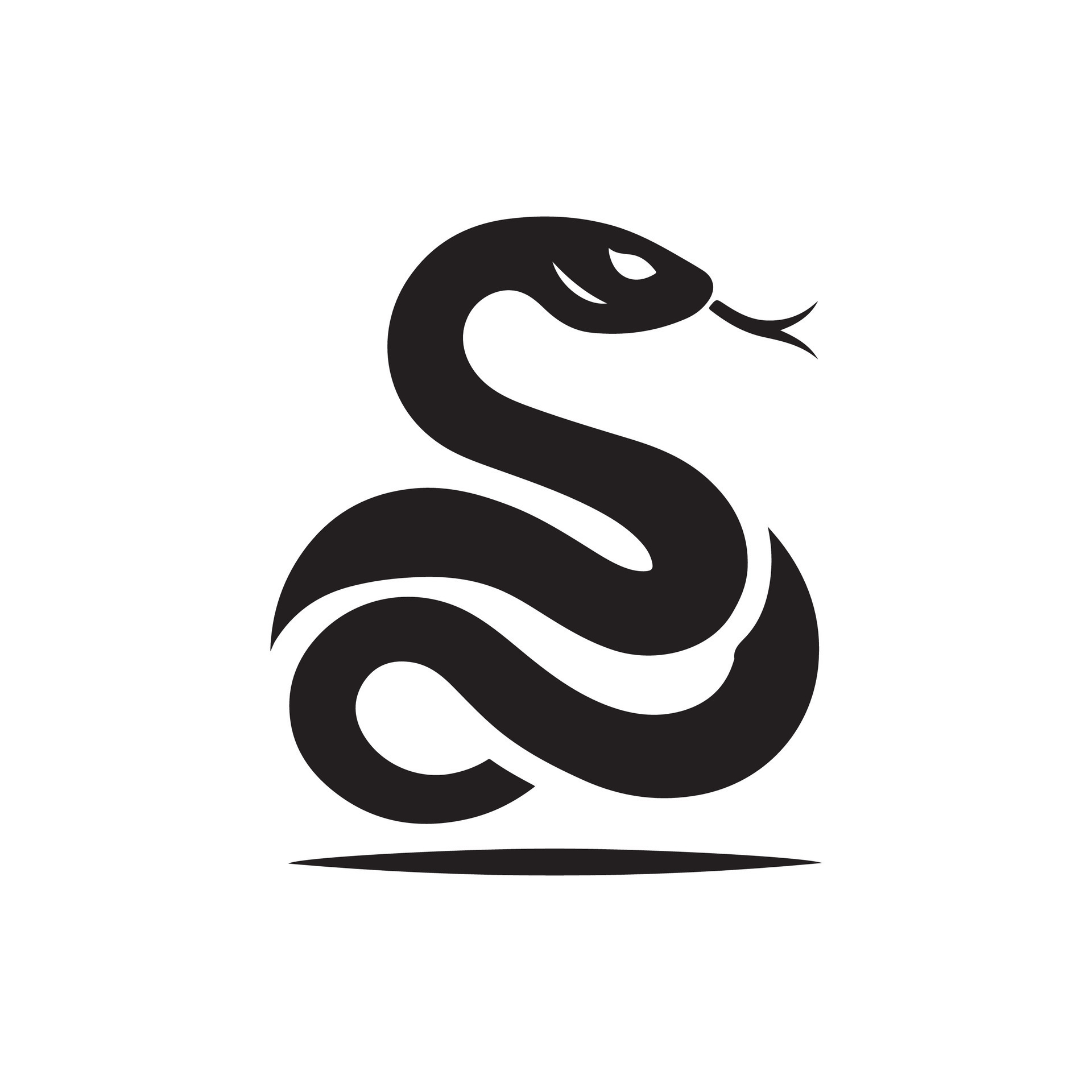 snake silhouette logo design style template 47544062 Vector Art at Vecteezy