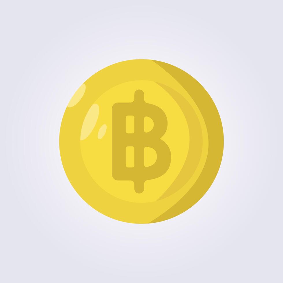 Flat Bitcoin Icon Illustration Design Crypto Currency 47545510 Vector