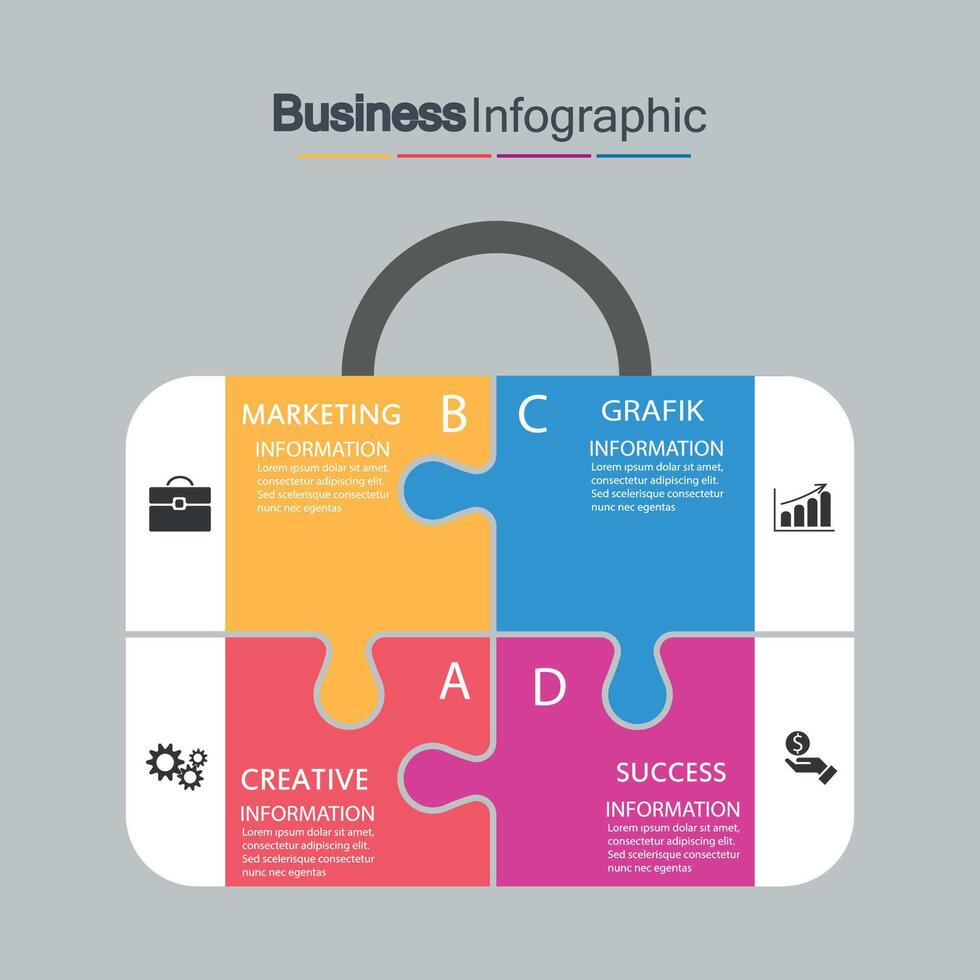infographics, graphs. presentation. Business concept, parts, steps ...