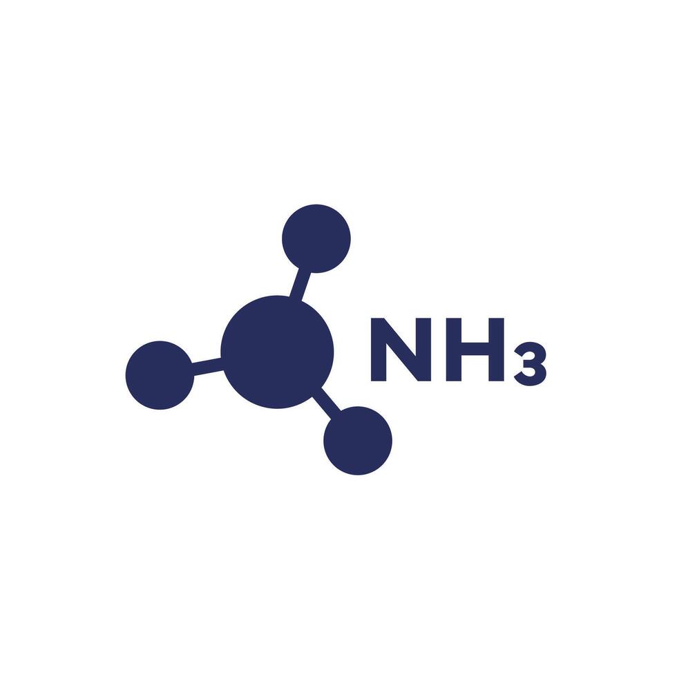 Ammonia, NH3 molecule icon on white 47545977 Vector Art at Vecteezy Ammonia, NH3 molecule icon on white 47545977 Vector Art at Vecteezy