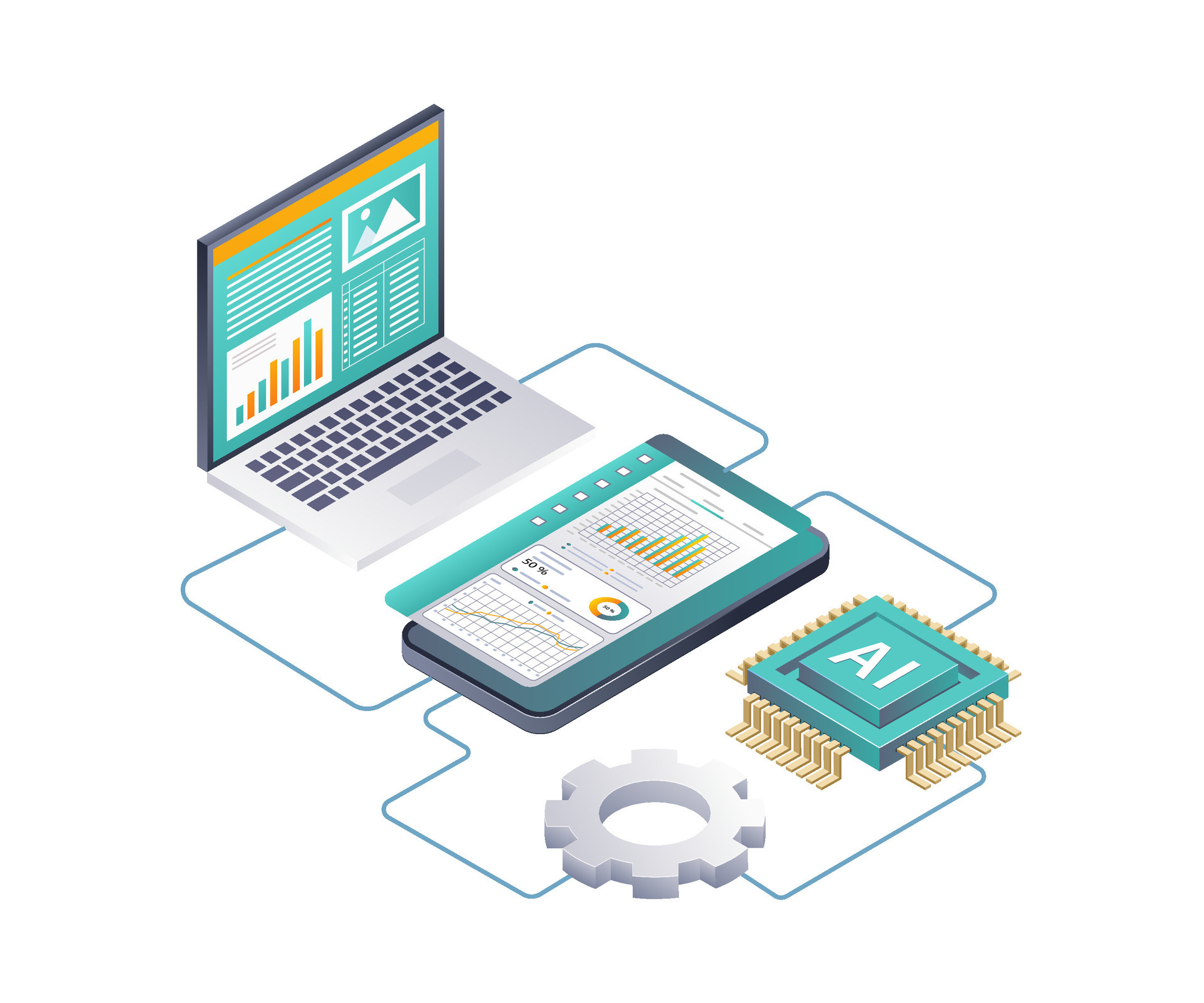 Exploring Artificial Intelligence Data Analysis 47546113 Vector Art at Vecteezy