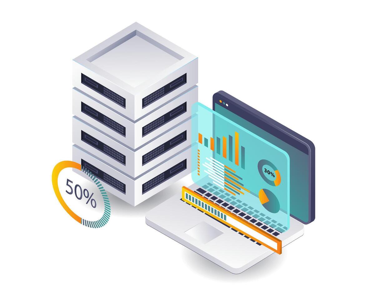 Optimizing Data Processing Performance In Server Systems 47546187 Vector Art At Vecteezy